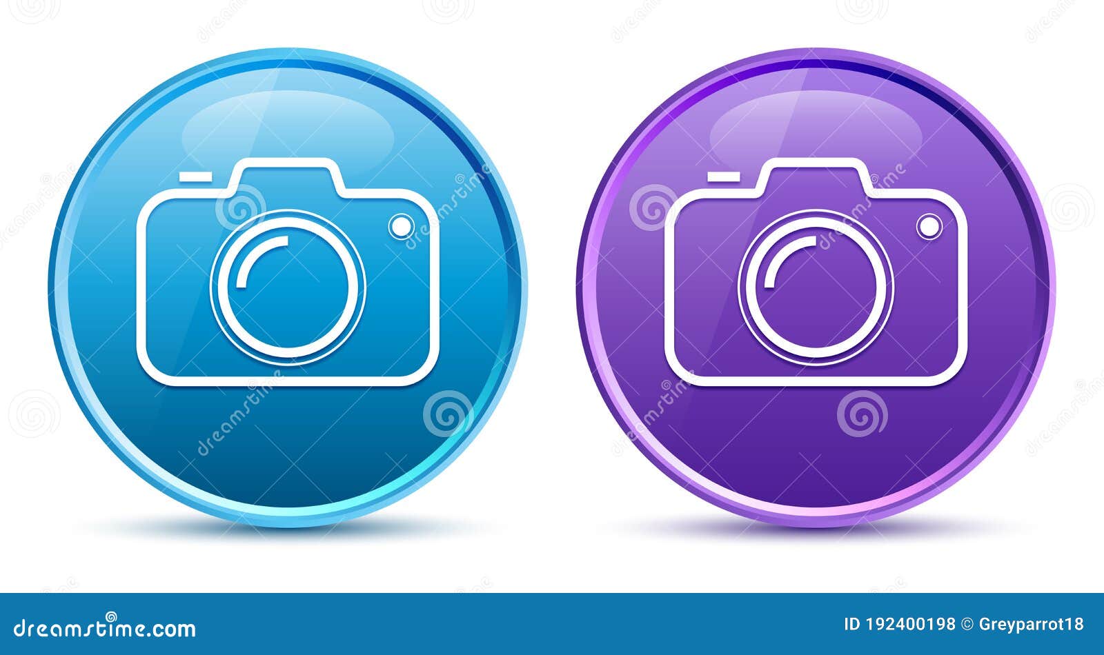 Camera Icon Sleek Soft Round Button Set Illustration Stock Vector ...