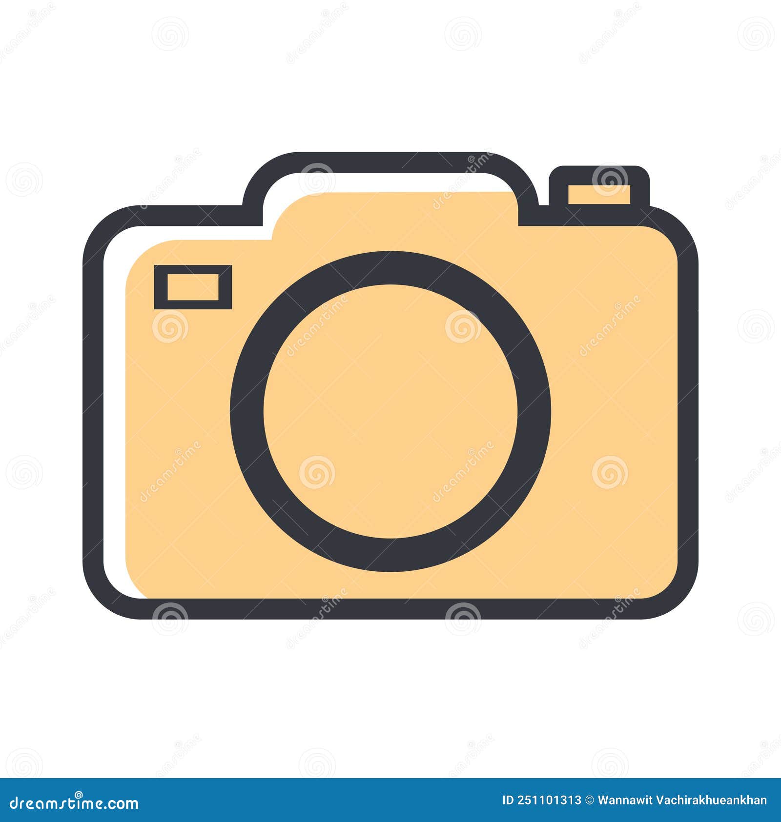 Camera Icon Symbol Logo Flat Style Stock Vector - Illustration of ...