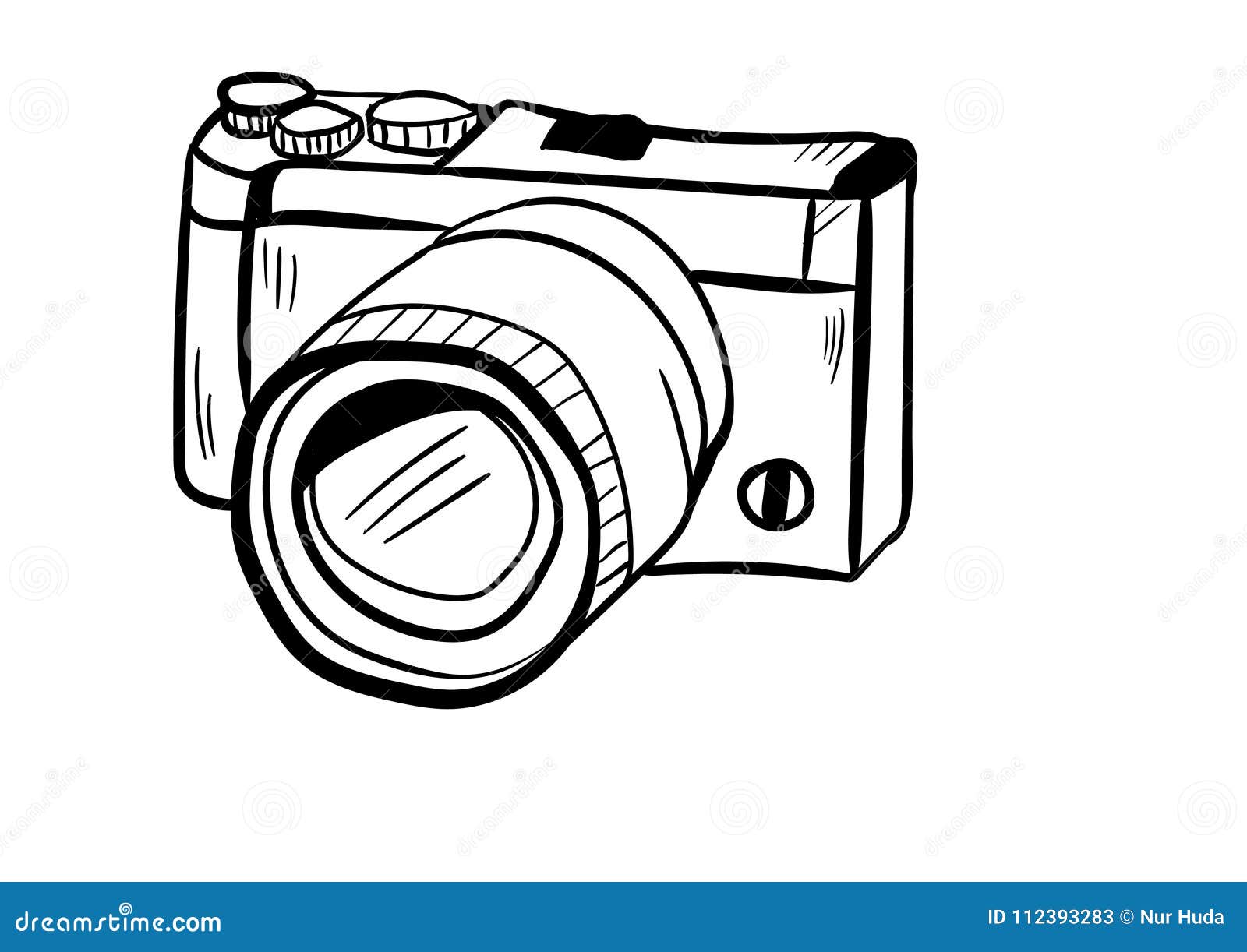 Camera Icon Vector with Doodle Style Stock Vector - Illustration of ...