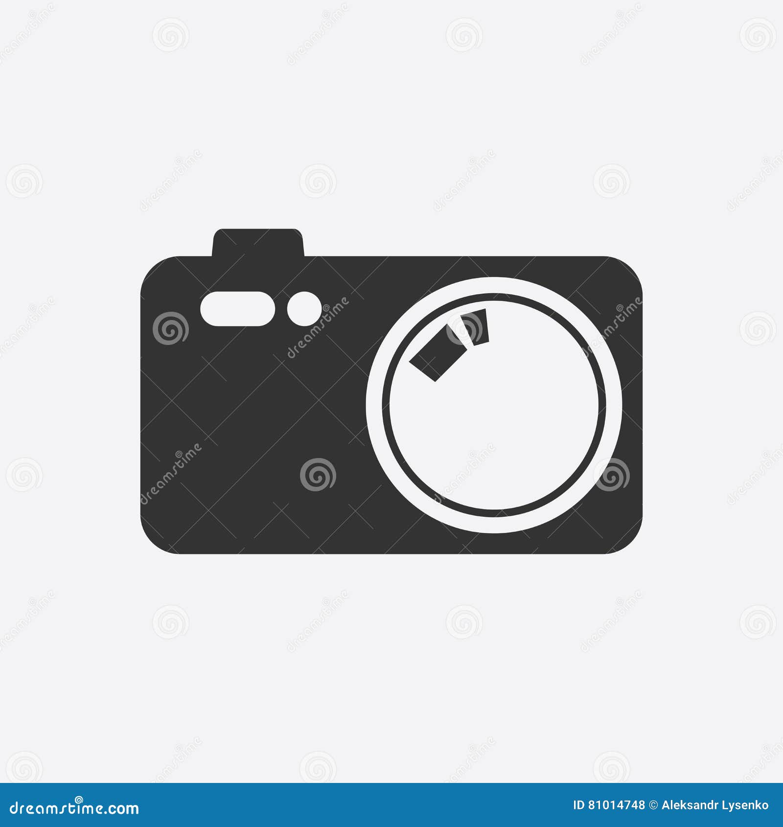 Camera Icon on White Background. Stock Vector - Illustration of icon ...