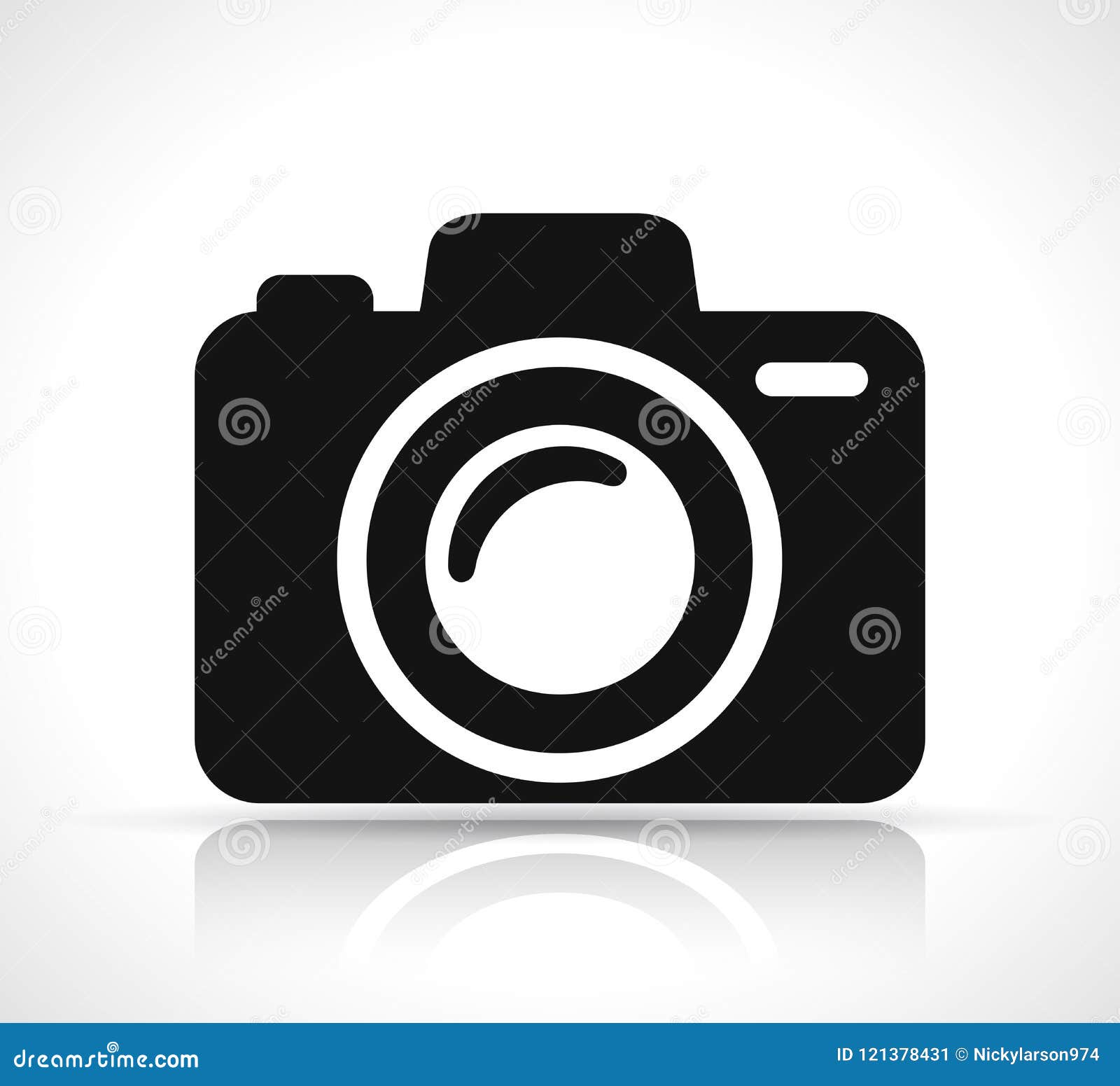 Camera Icon on White Background Stock Vector - Illustration of camera ...