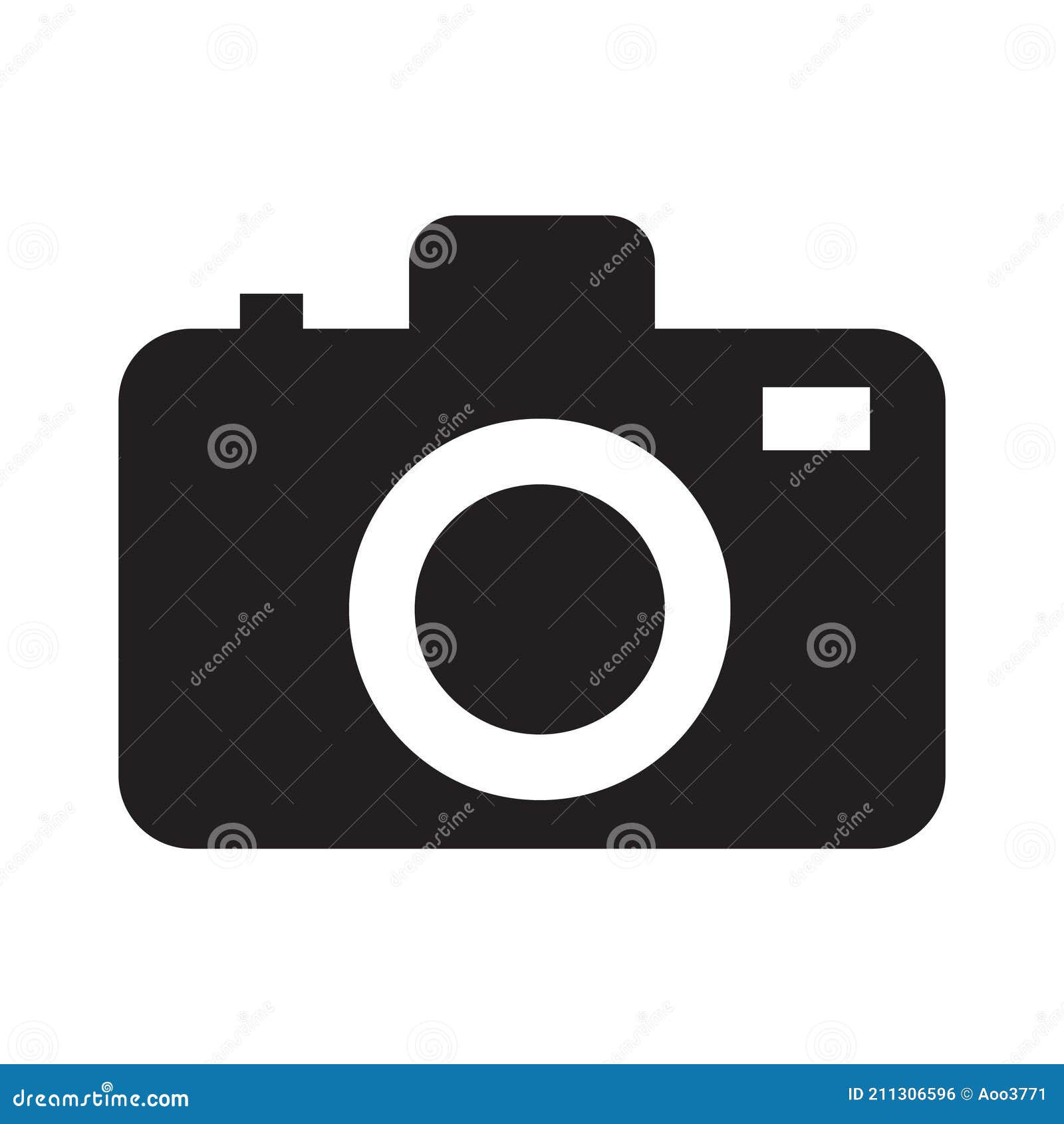 Camera Icon on White Background. Vector Stock Vector - Illustration of ...
