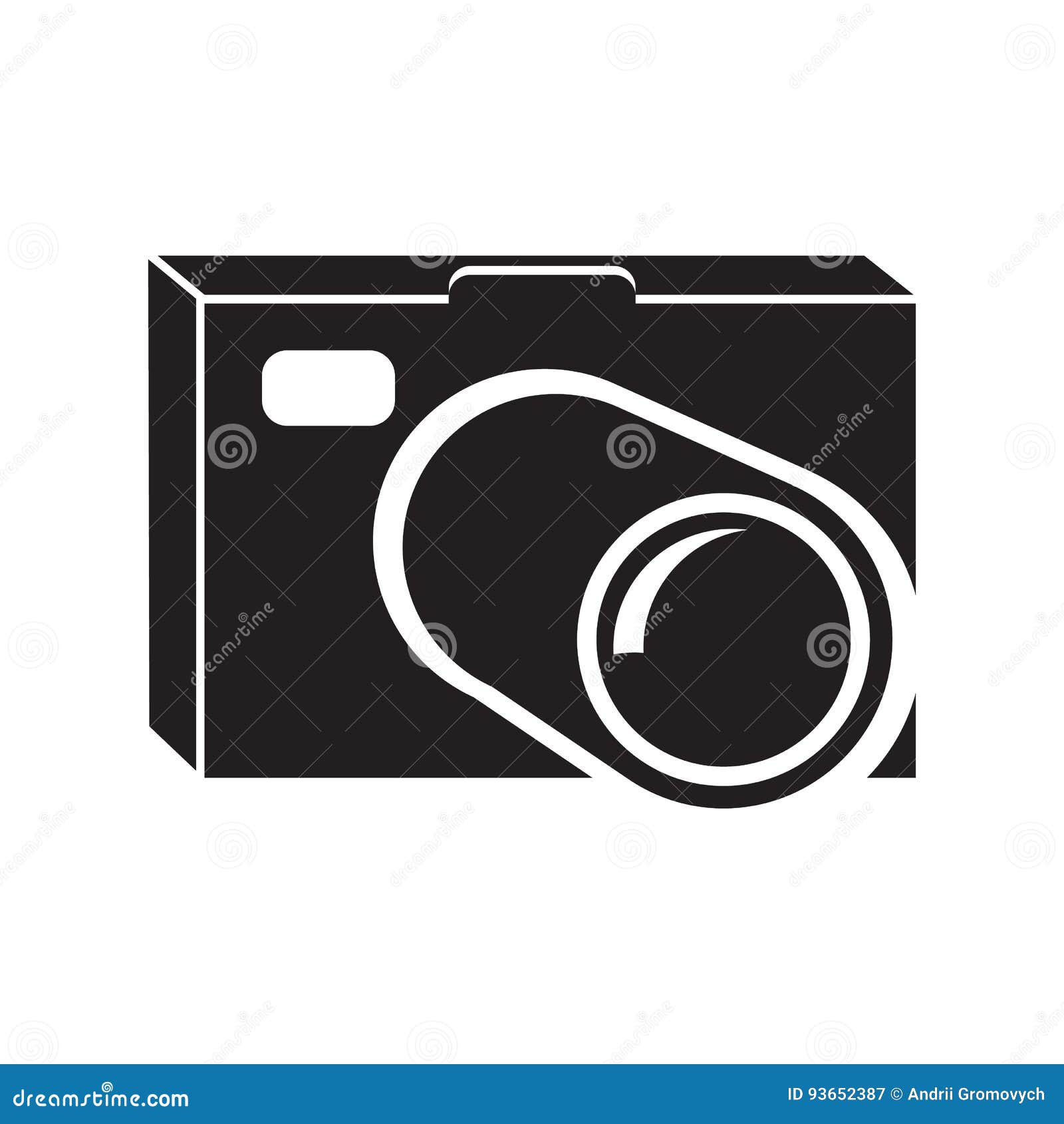 Camera Icon on White Background Stock Illustration - Illustration of ...