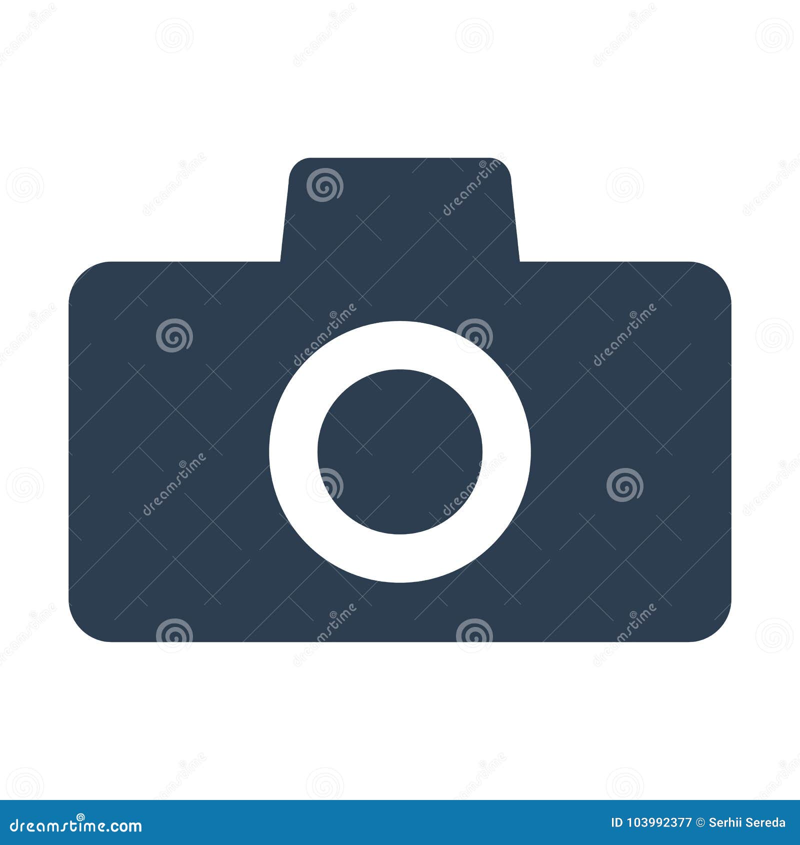 Camera Icon on White Background Stock Illustration - Illustration of ...