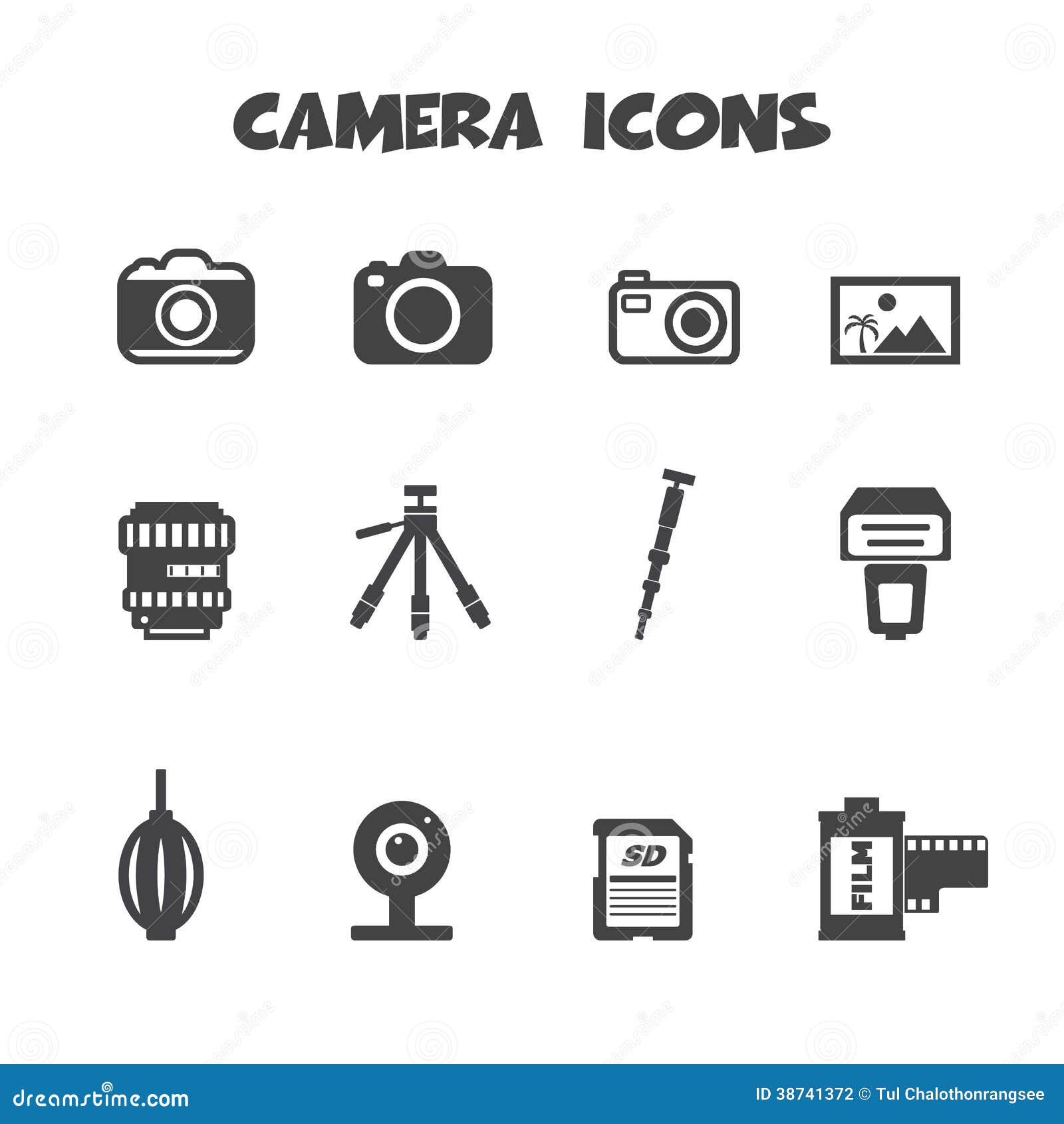 Camera icons stock vector. Illustration of cleaning, blower - 38741372