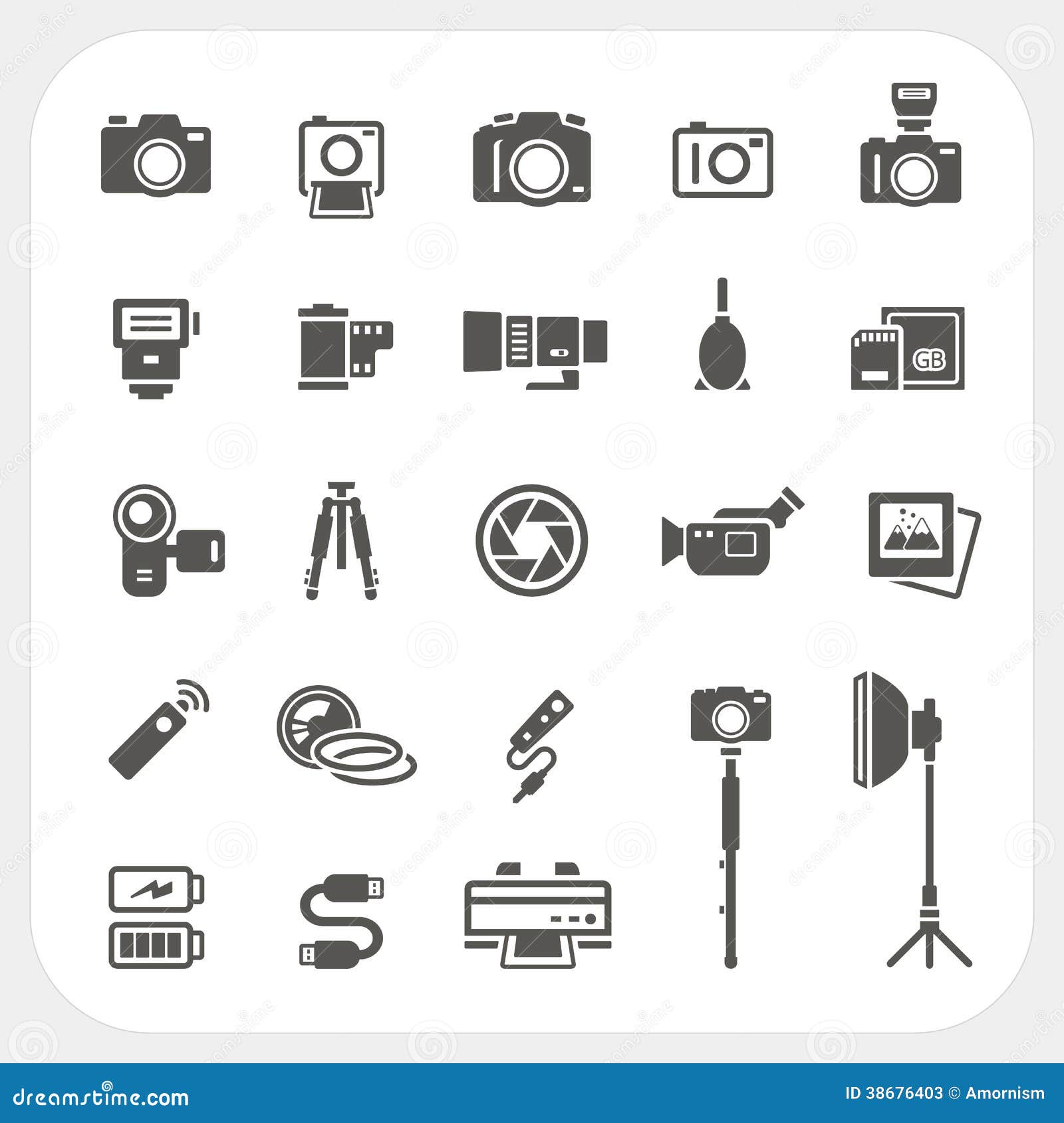 Digital Camera Icons And Symbols