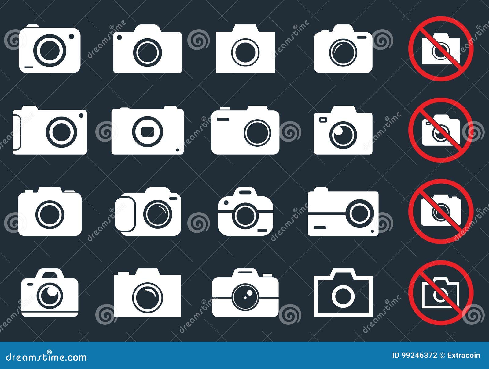 Digital camera icons stock vector. Illustration of digital - 99246372