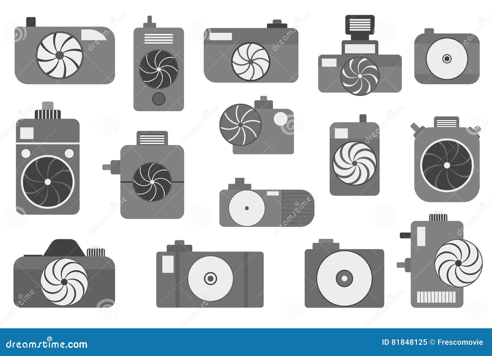 Camera Icons or Symbol on Color Background. Stock Vector - Illustration ...