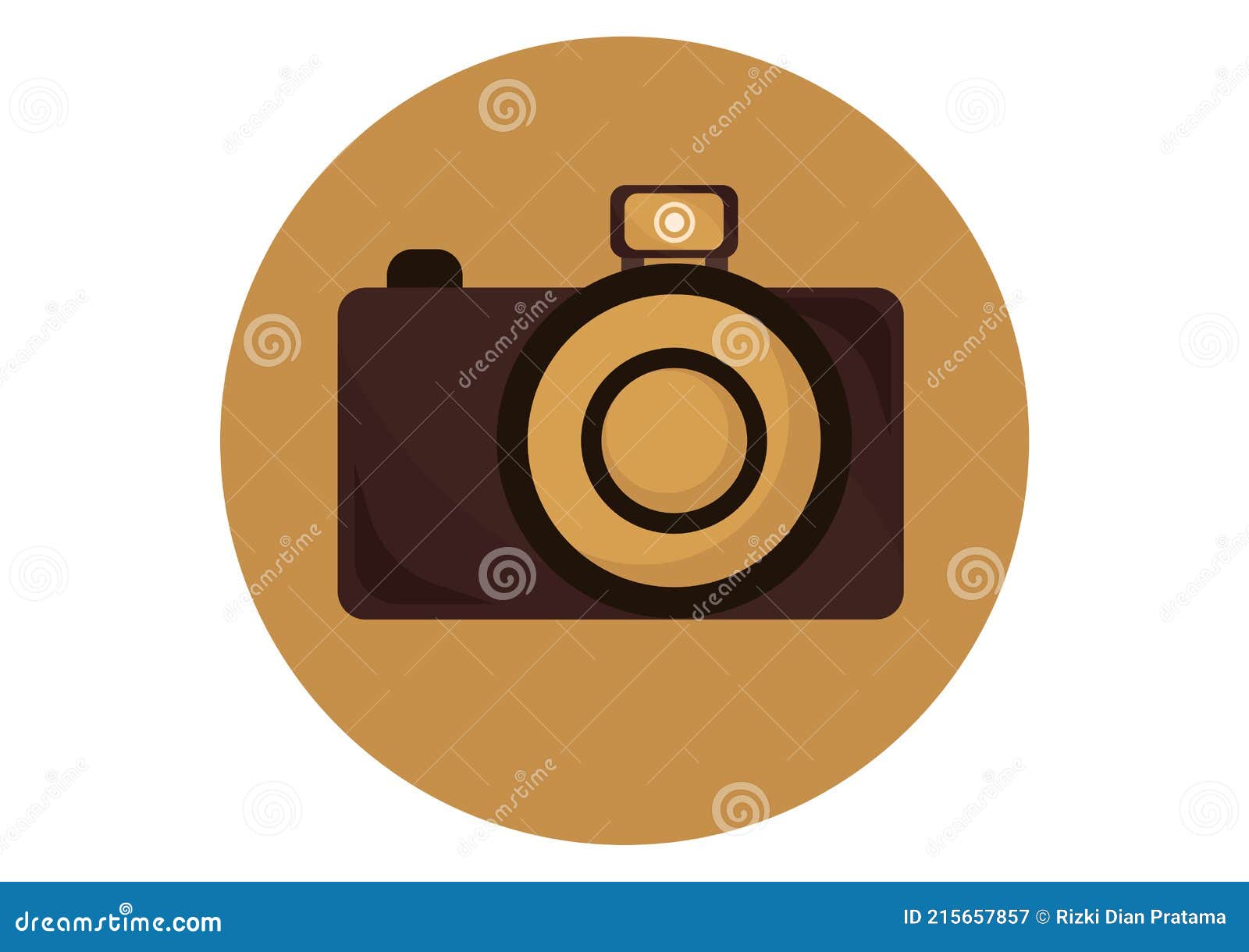 Camera Illustration with a Combination of Light Brown and Dark Brown ...