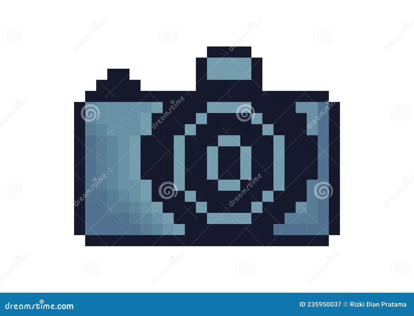 Camera Illustration in Pixel Style Stock Vector - Illustration of ...