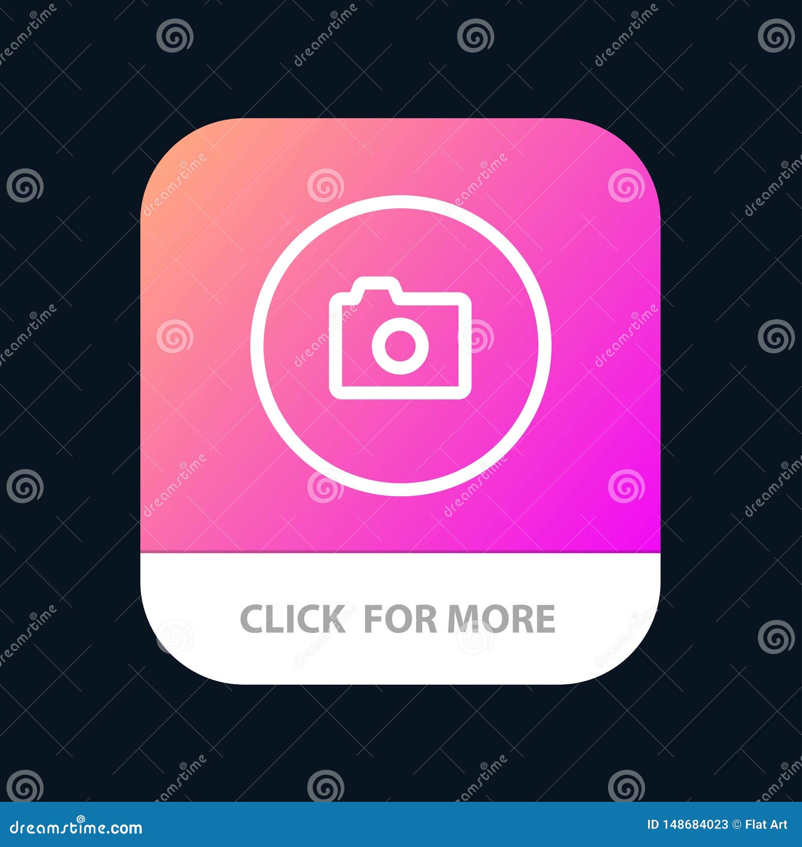 Camera Image Basic Ui Mobile App Button Android And Ios Line Version Stock Vector