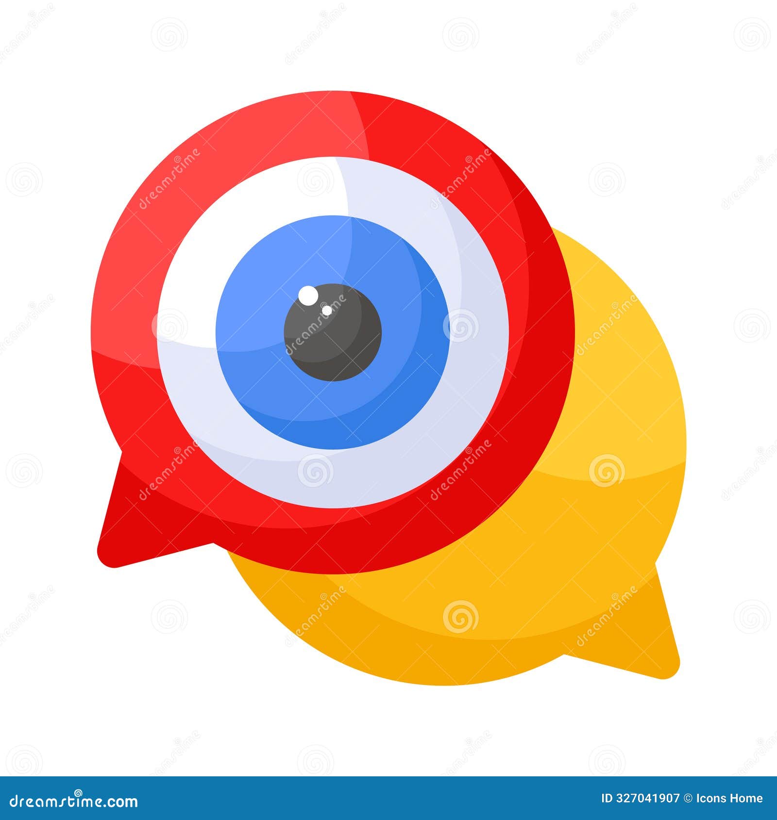Camera Inside Chat Bubble Denoting Concept Icon of Video Message Stock ...