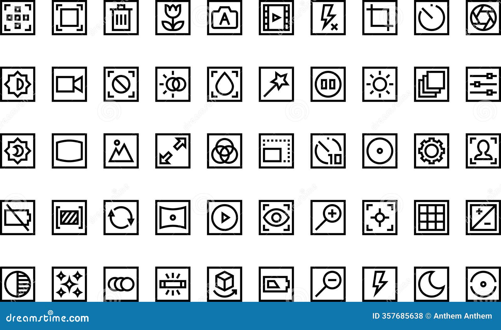 Camera Interface Icons High-Quality Vector Icons Collection with ...