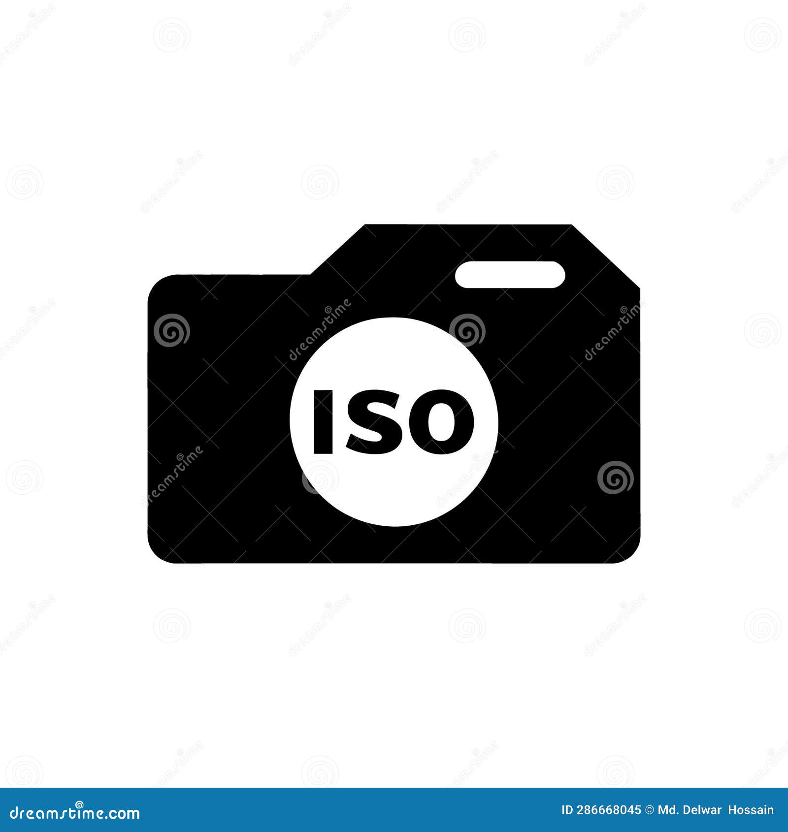 Camera ISO icon stock vector. Illustration of noise - 286668045