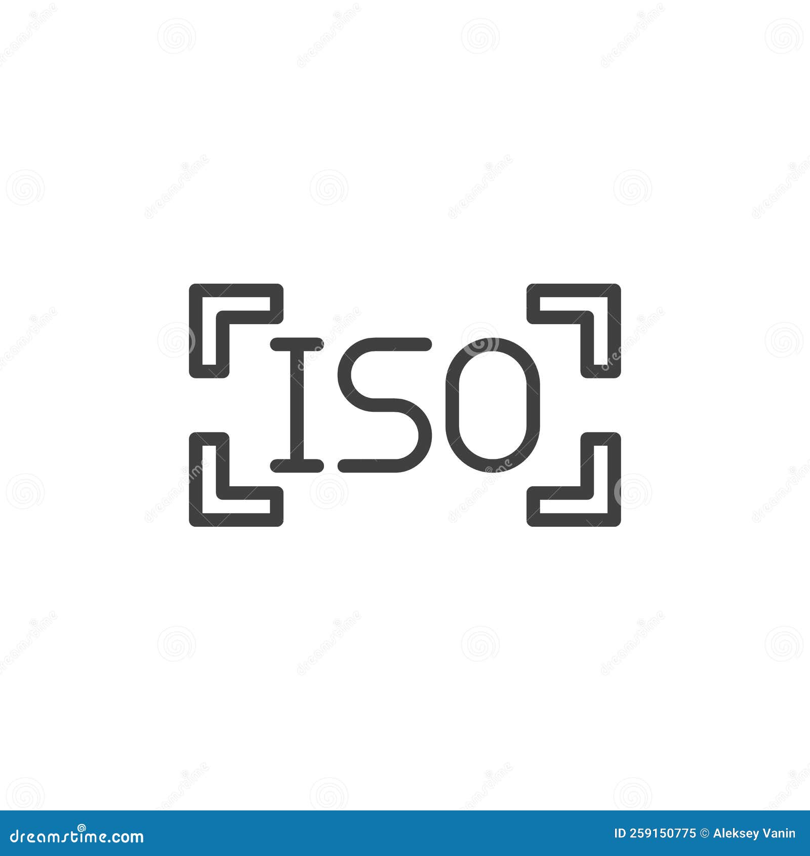 Camera ISO mode line icon stock illustration. Illustration of option ...