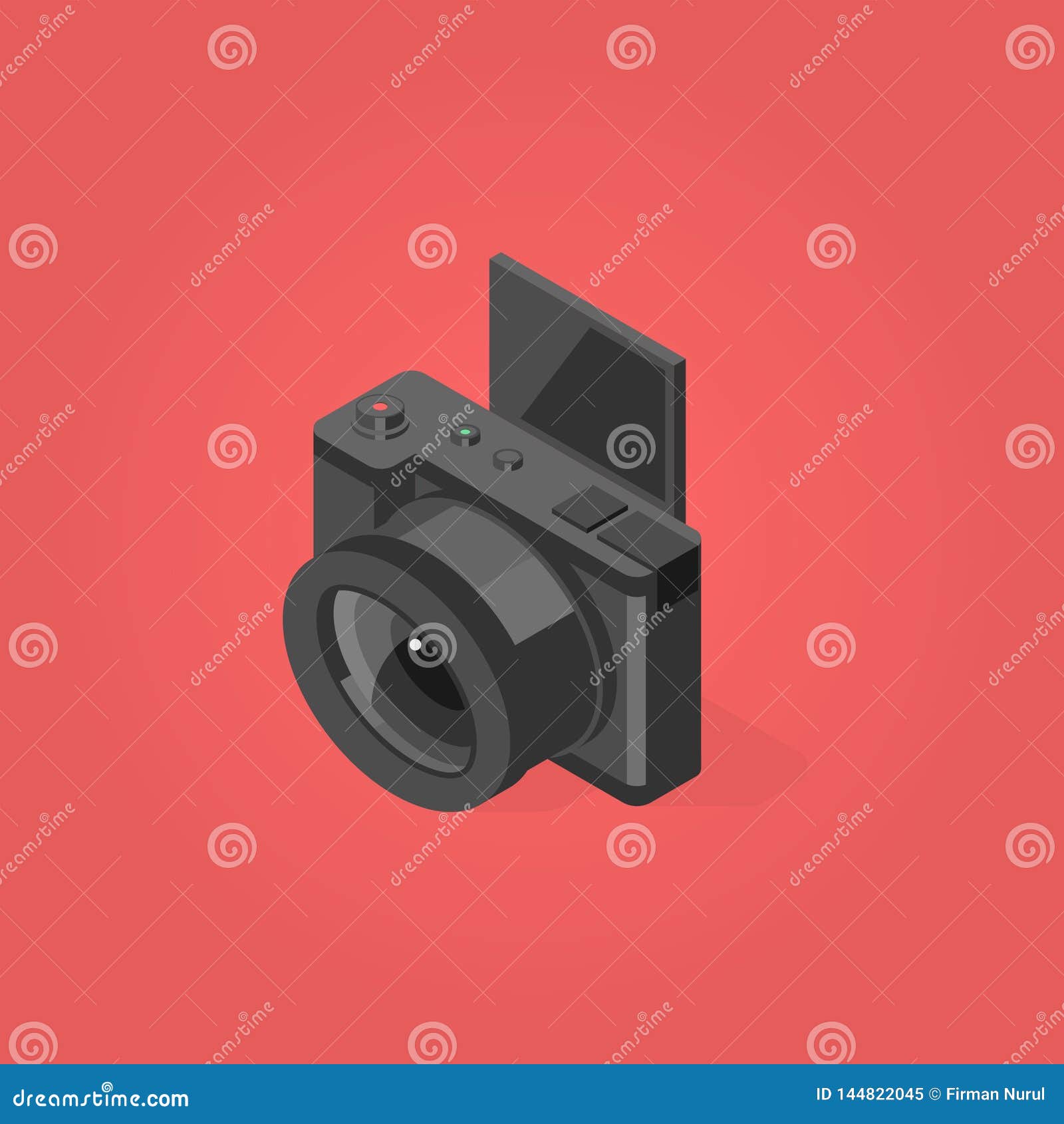 Camera Isometric Flat Design Vector Stock Vector - Illustration of ...