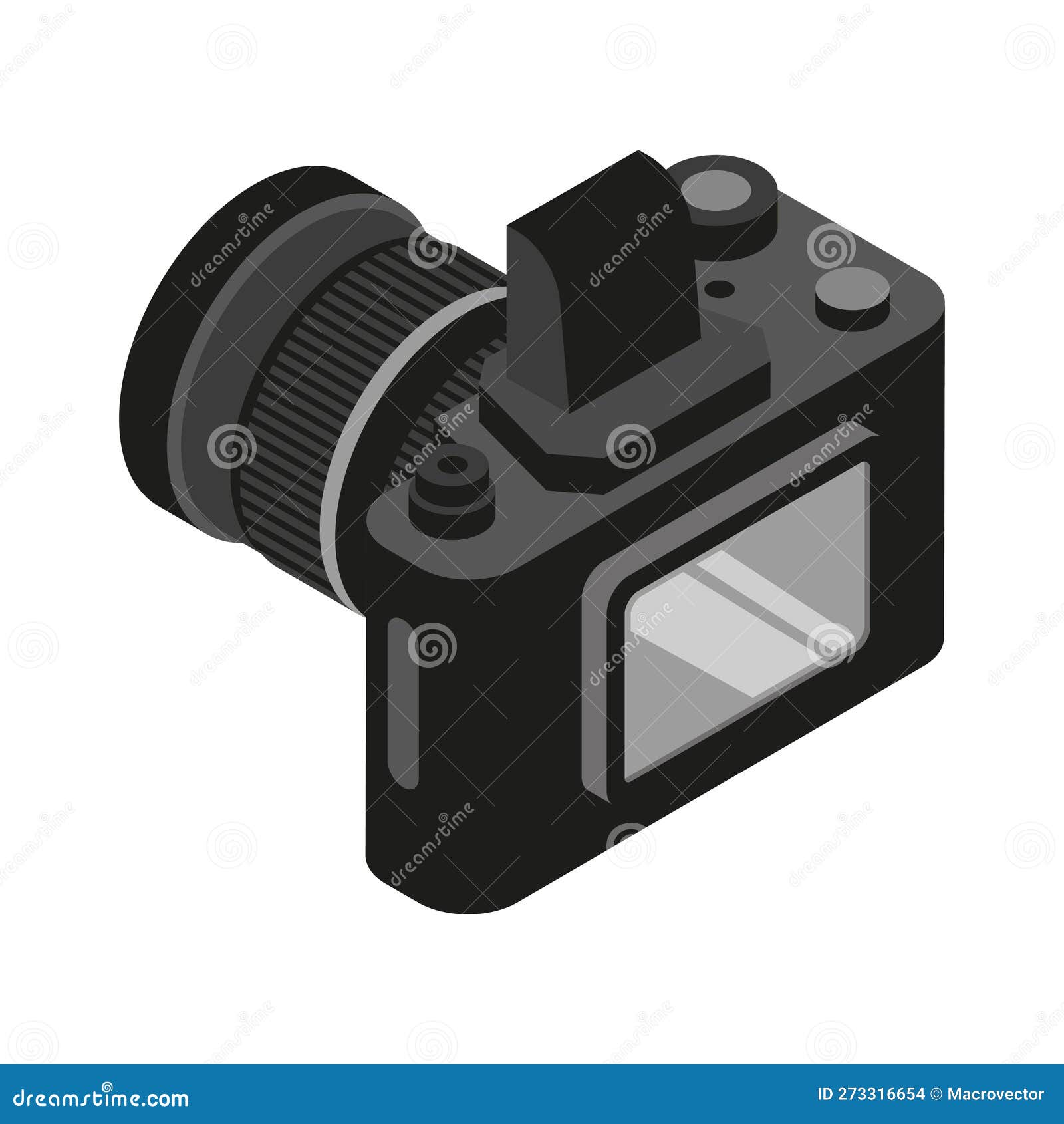Camera Isometric Icon stock vector. Illustration of equipment - 273316654
