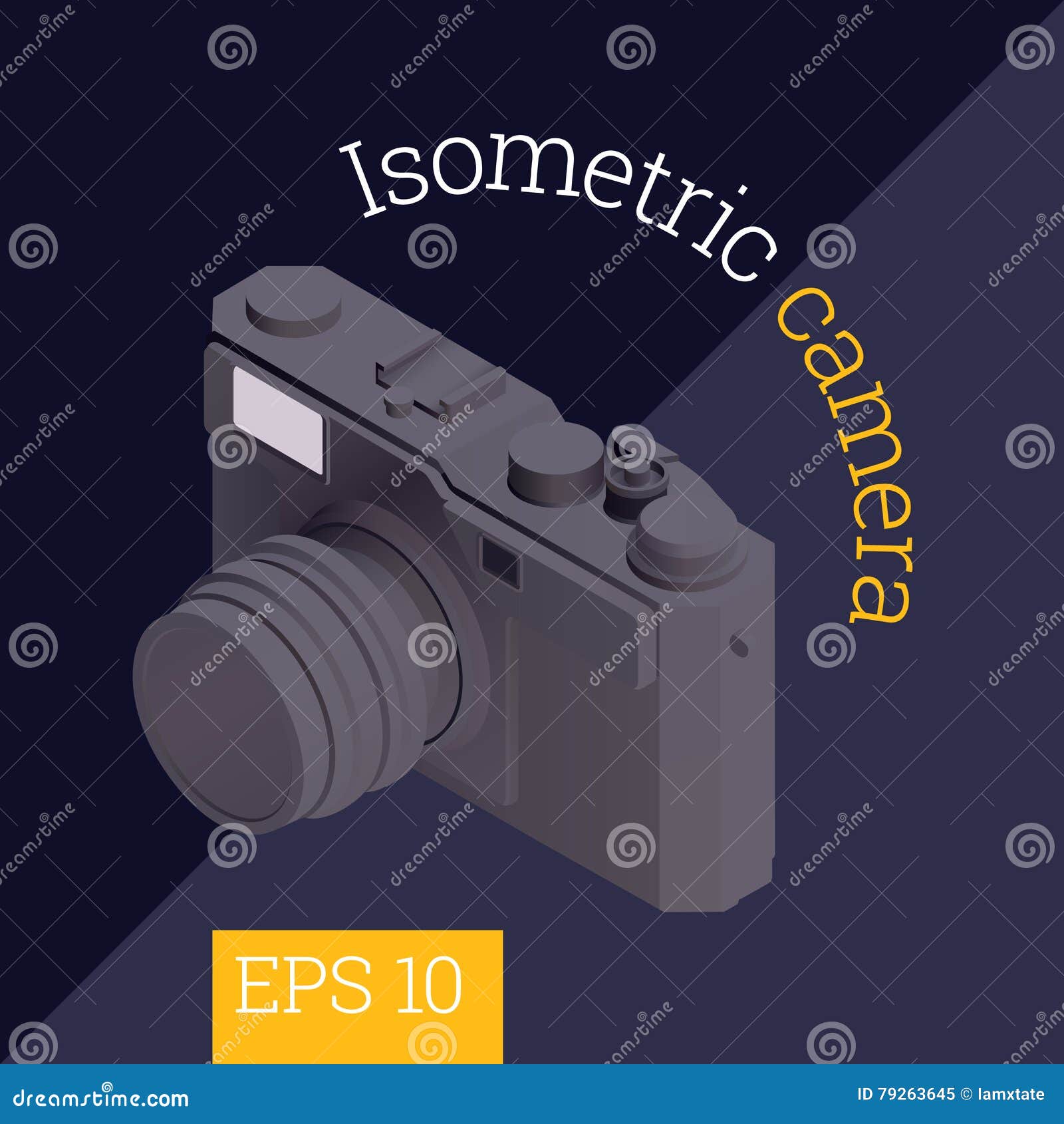 Camera Isometric Vector Illustration Stock Vector - Illustration of ...