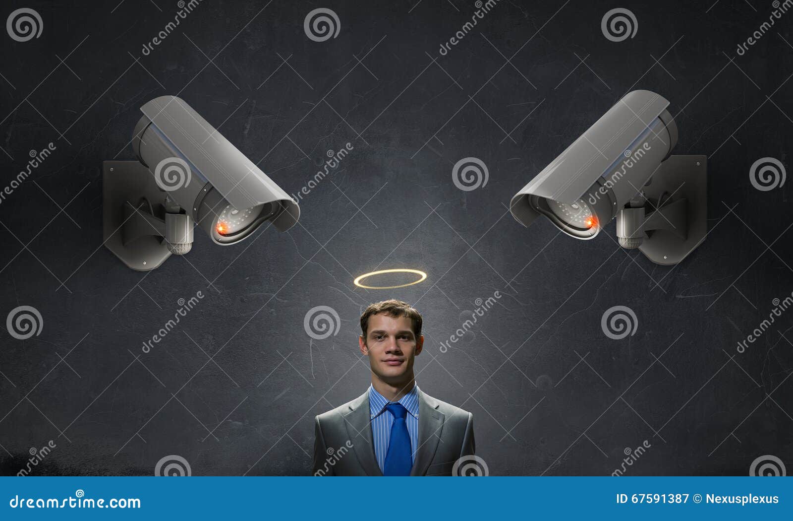 Camera keep an eye on man stock image. Image of saint - 67591387