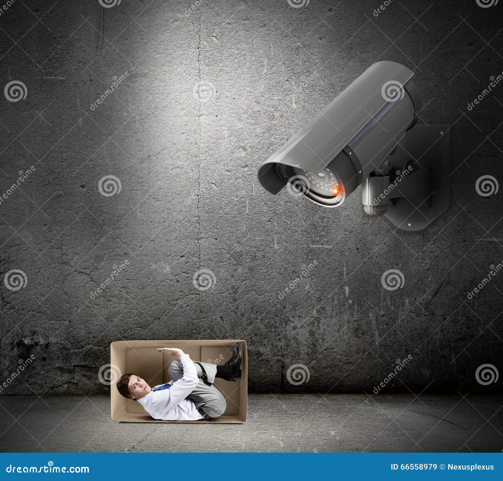 Camera keep an eye on man stock image. Image of room - 66558979