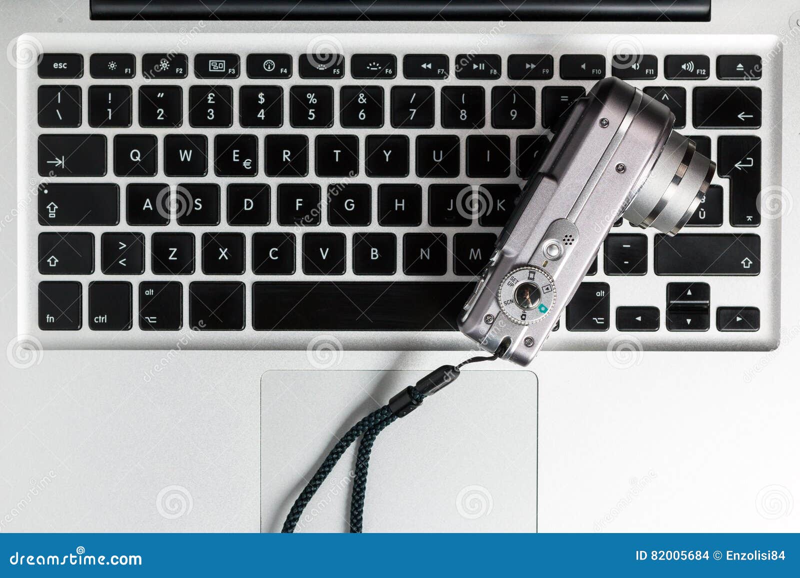 Camera on keyboard stock photo. Image of modern, profession - 82005684