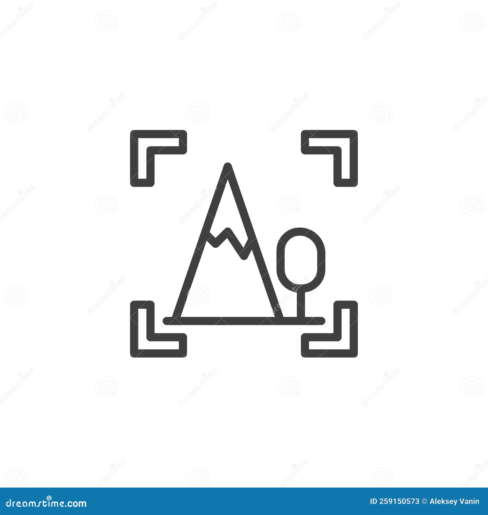 Camera Landscape Mode Line Icon Stock Vector - Illustration of vector ...