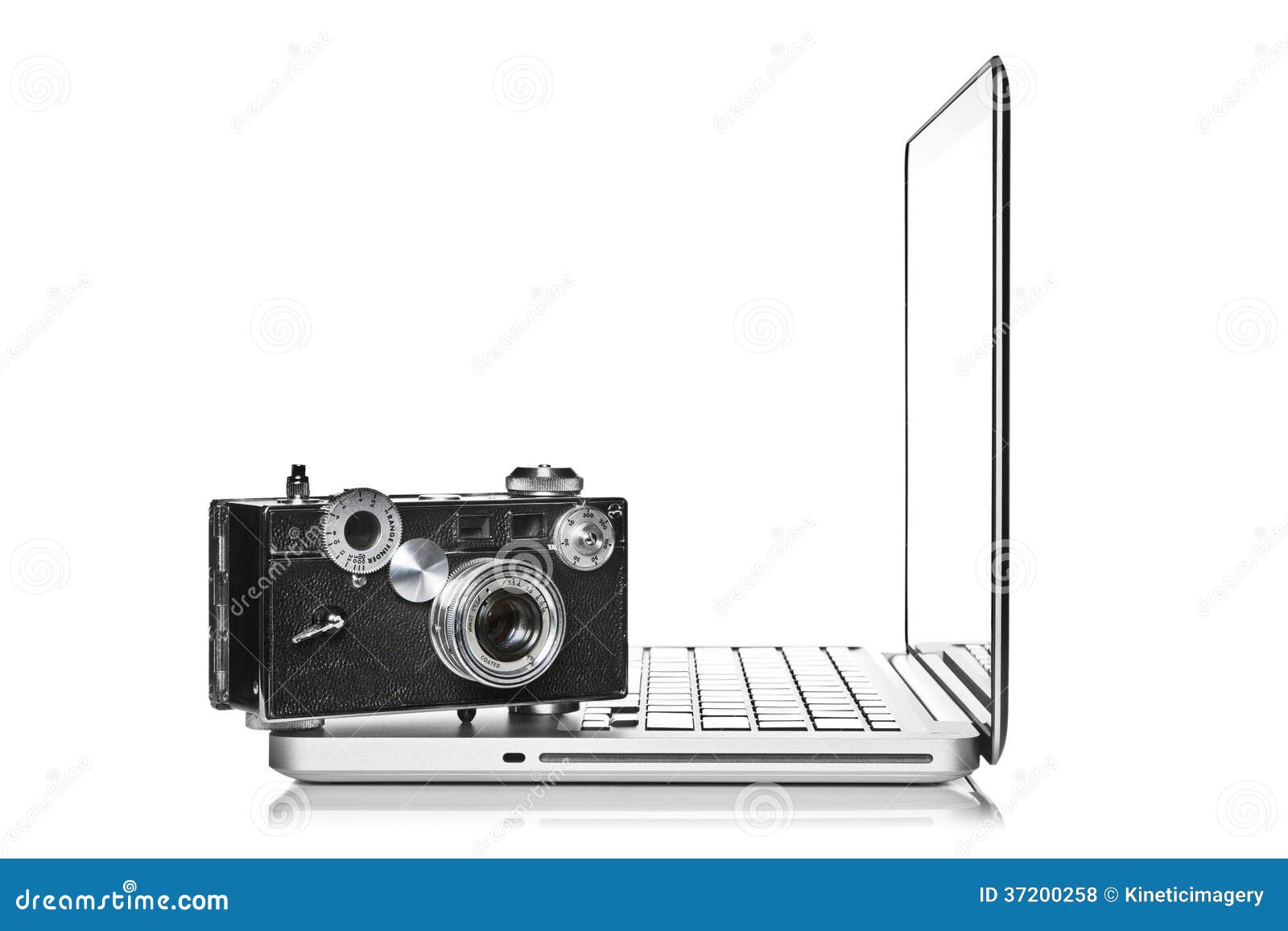 Camera and laptop stock photo. Image of computer, tech - 37200258