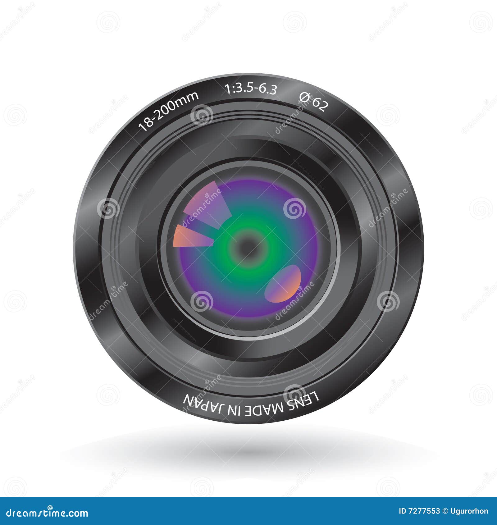 Camera Lens stock vector. Illustration of professional - 7277553