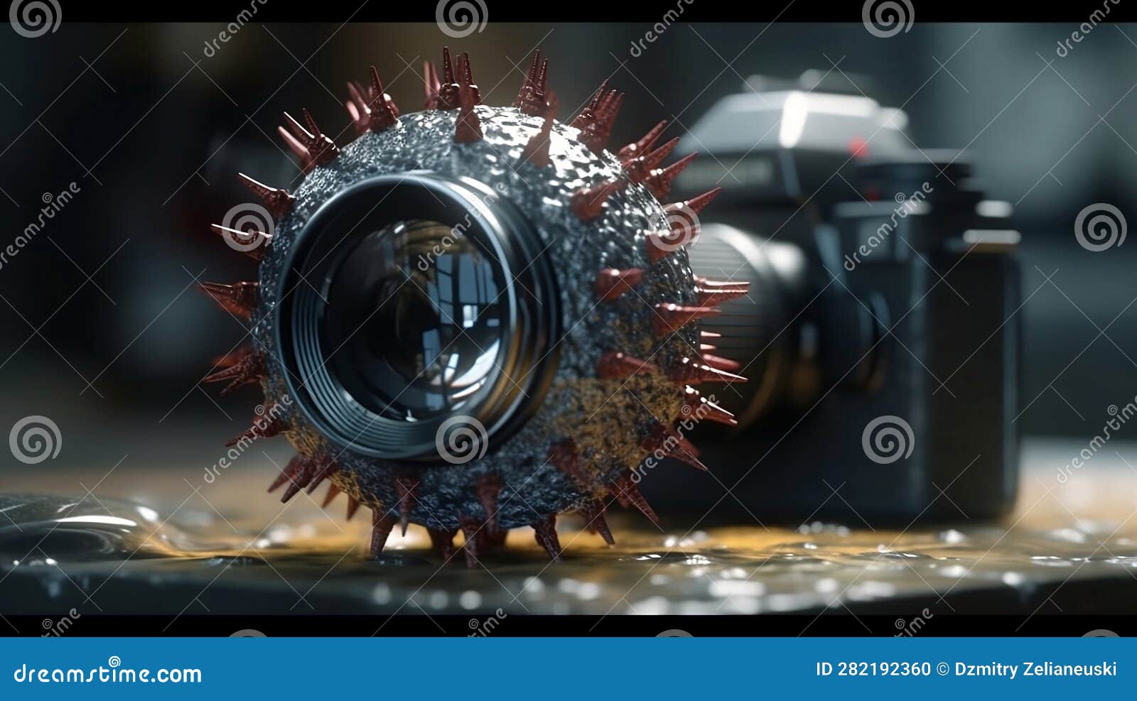 Camera Lens in Action. Generative AI. Stock Illustration - Illustration ...