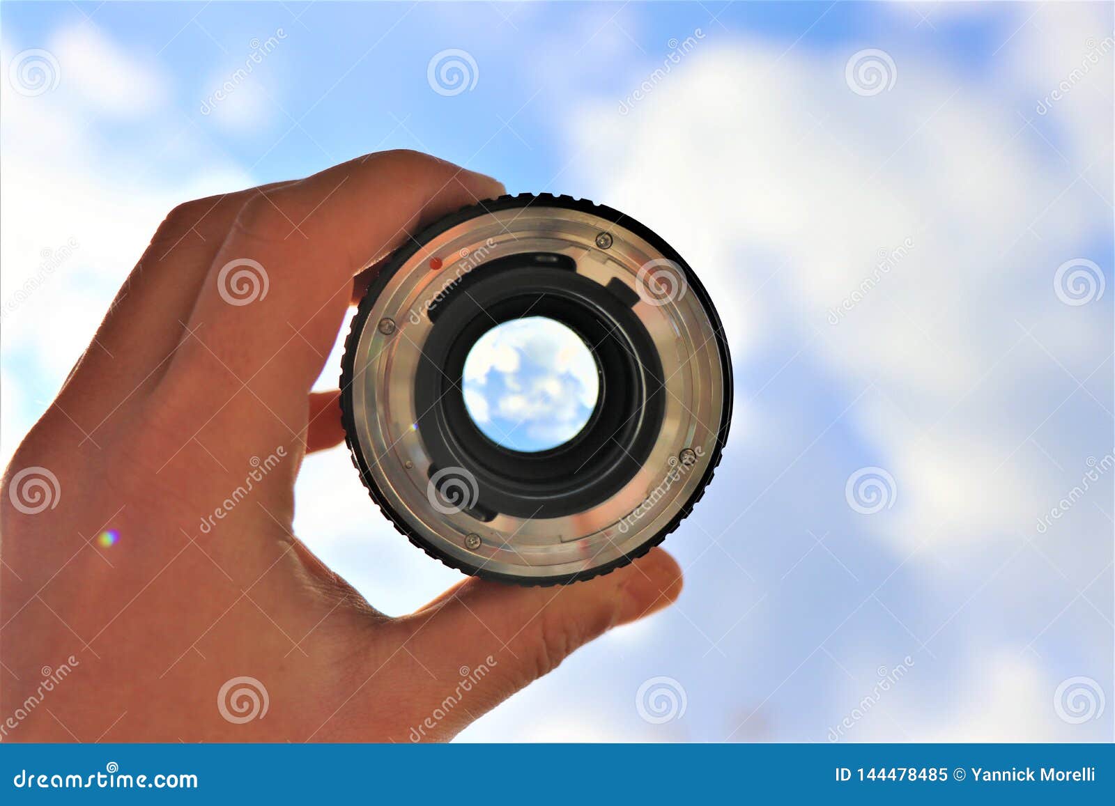 Close Up of a Digital Camera Lens. Stock Image - Image of holding ...