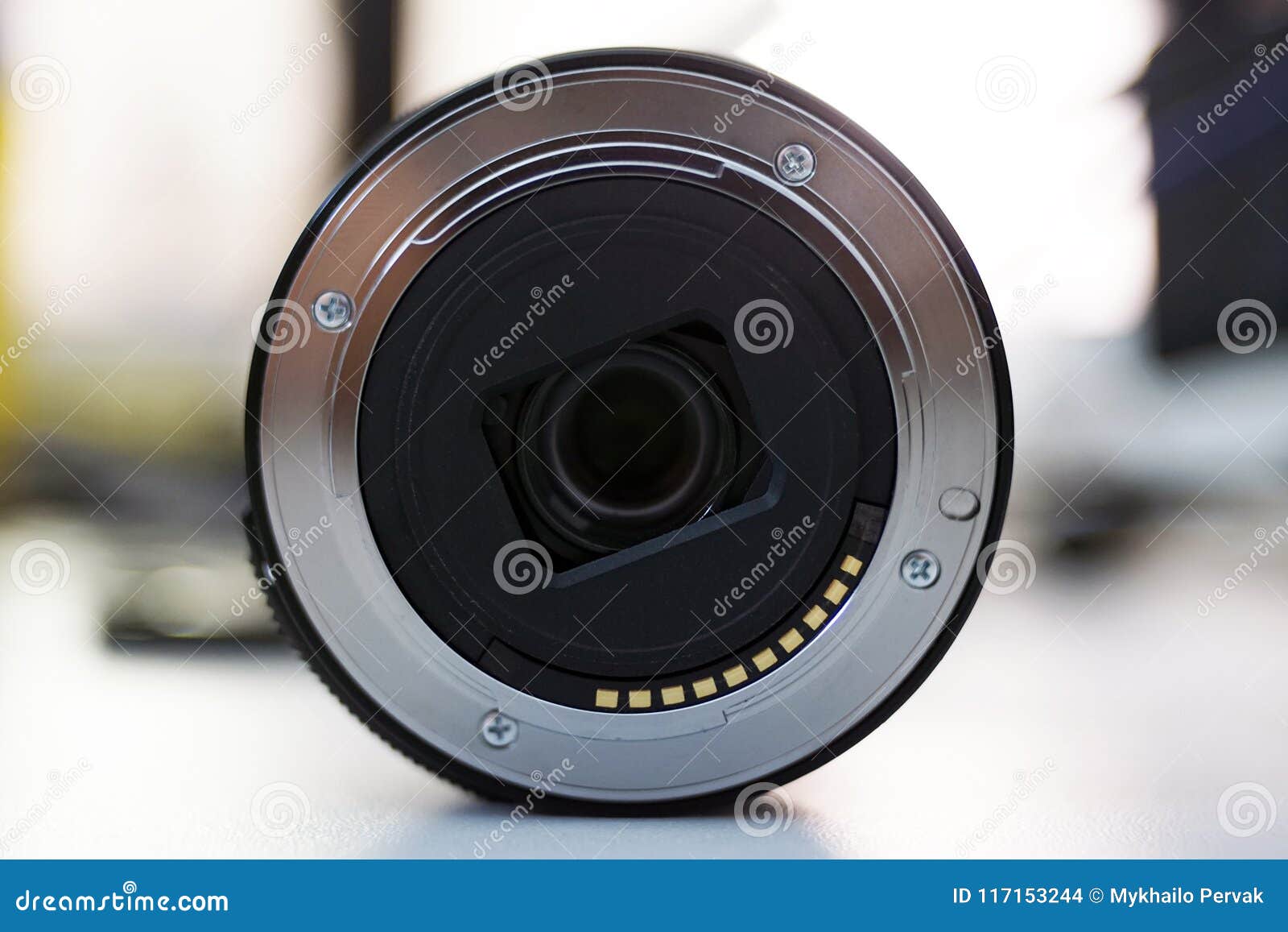 Camera Lens Back Side Close Up Stock Photo - Image of optic, dslr ...
