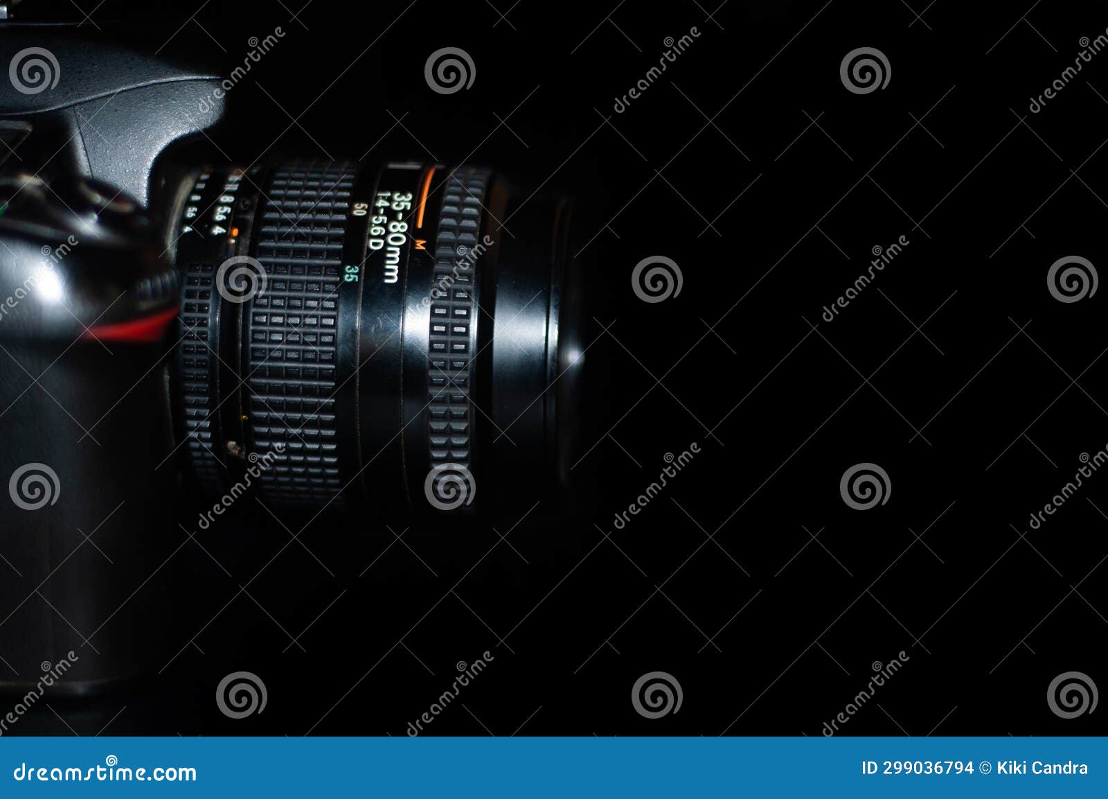 Camera Lens on Black Background Stock Photo - Image of photograph ...