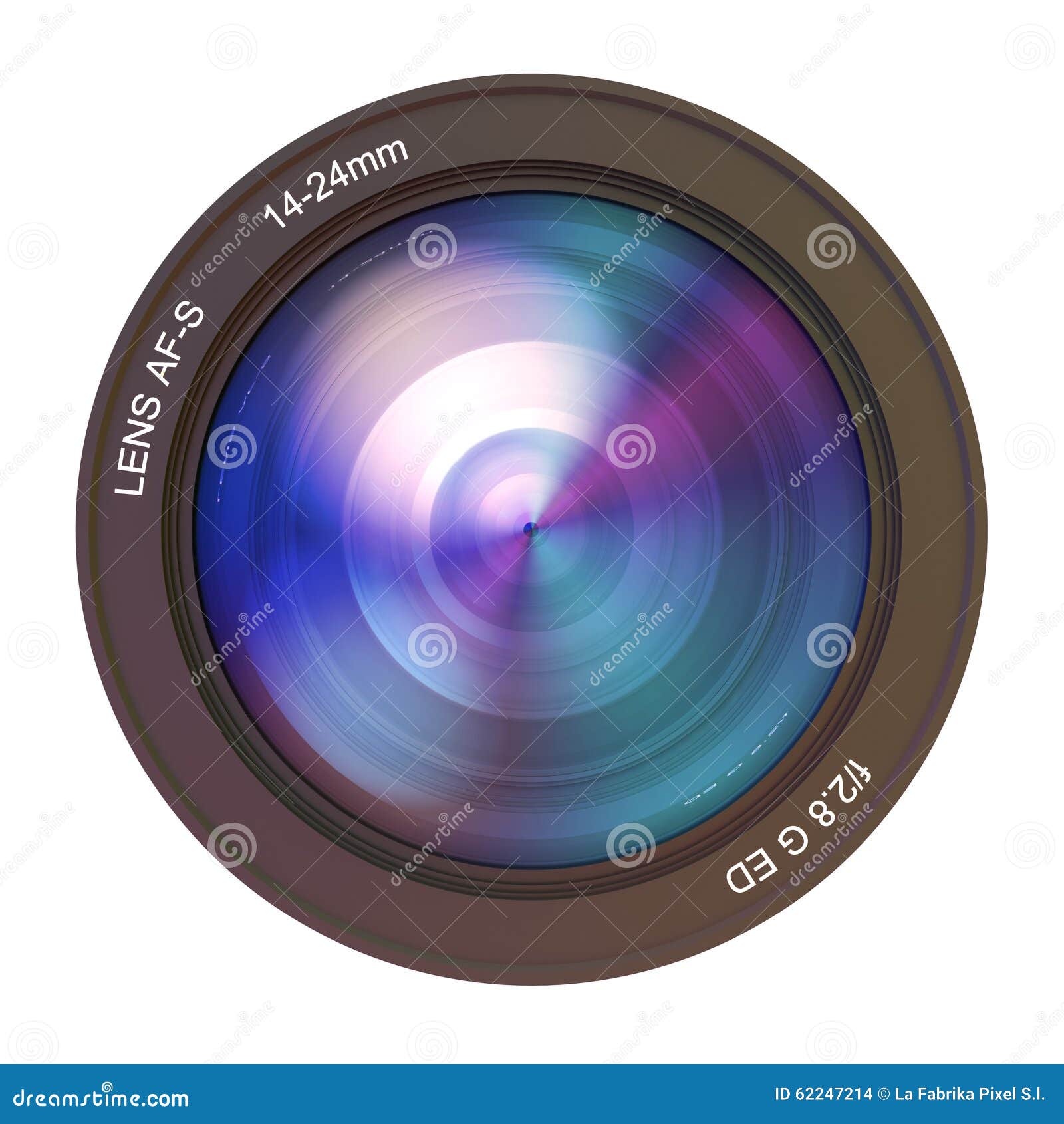 Camera lens blue stock illustration. Illustration of equipment - 62247214