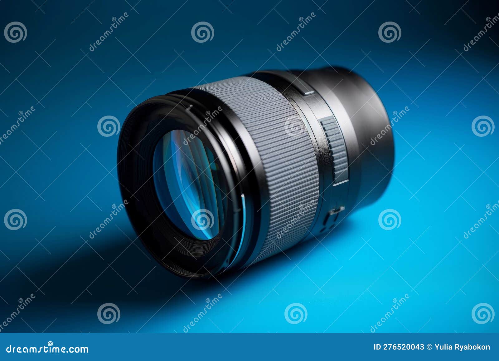 Camera Lens Blue Video. Generate Ai Stock Illustration - Illustration ...