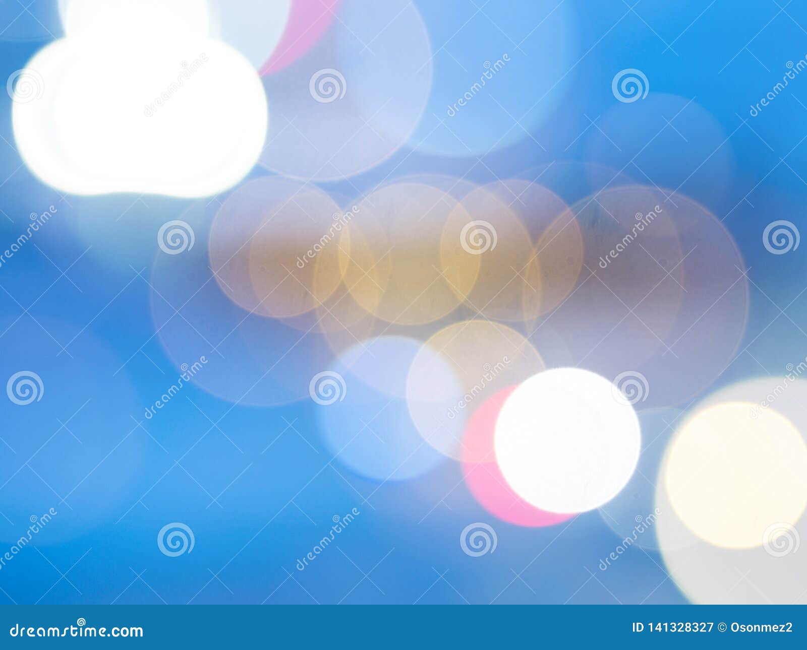 Camera Lens Bokeh Effect on Blue Background Stock Image - Image of leak ...