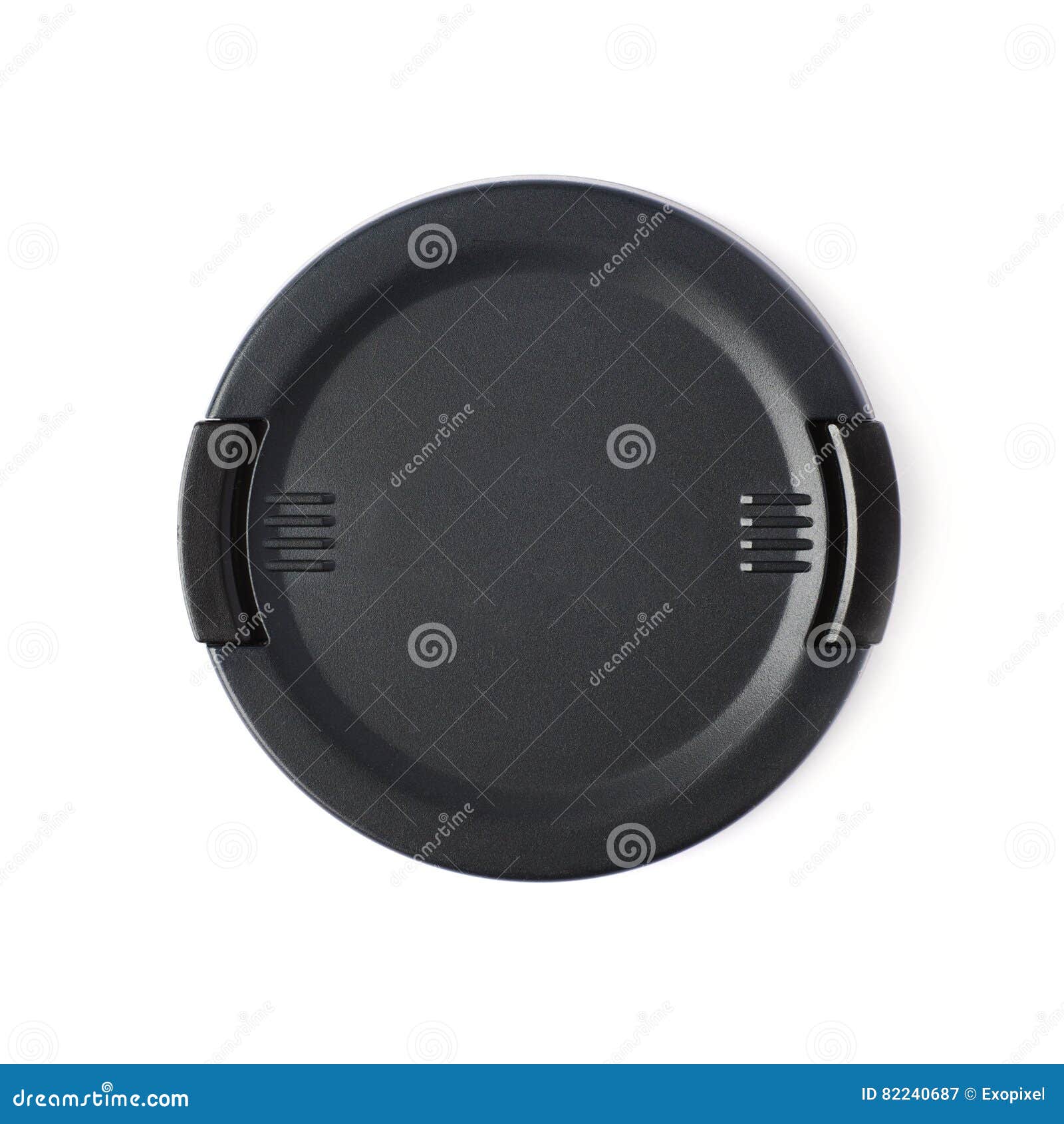 Camera Lens Cap Isolated Over White Background Stock Image - Image of ...