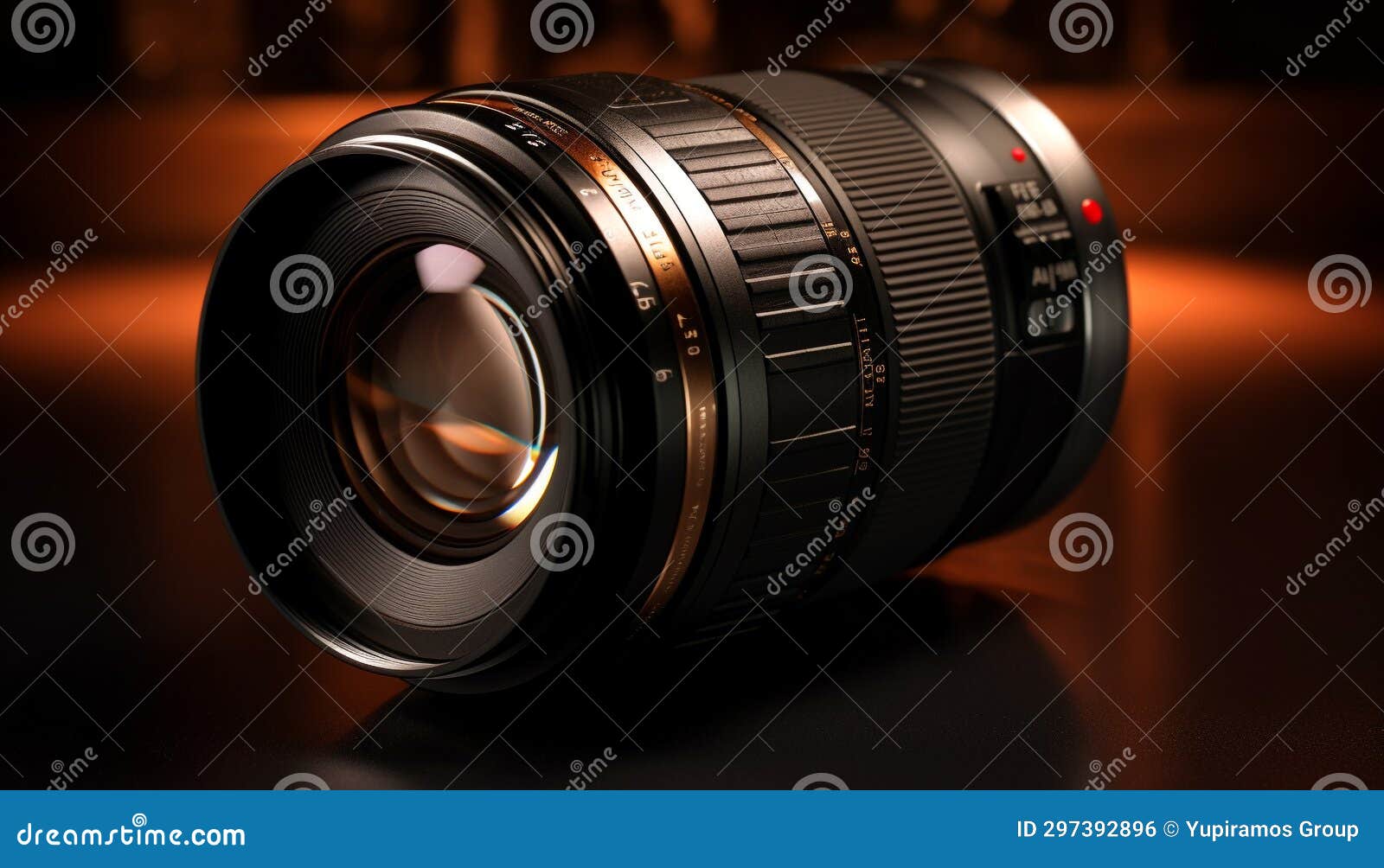 Camera Lens Captures Close Up Image with Selective Focus and Reflection ...