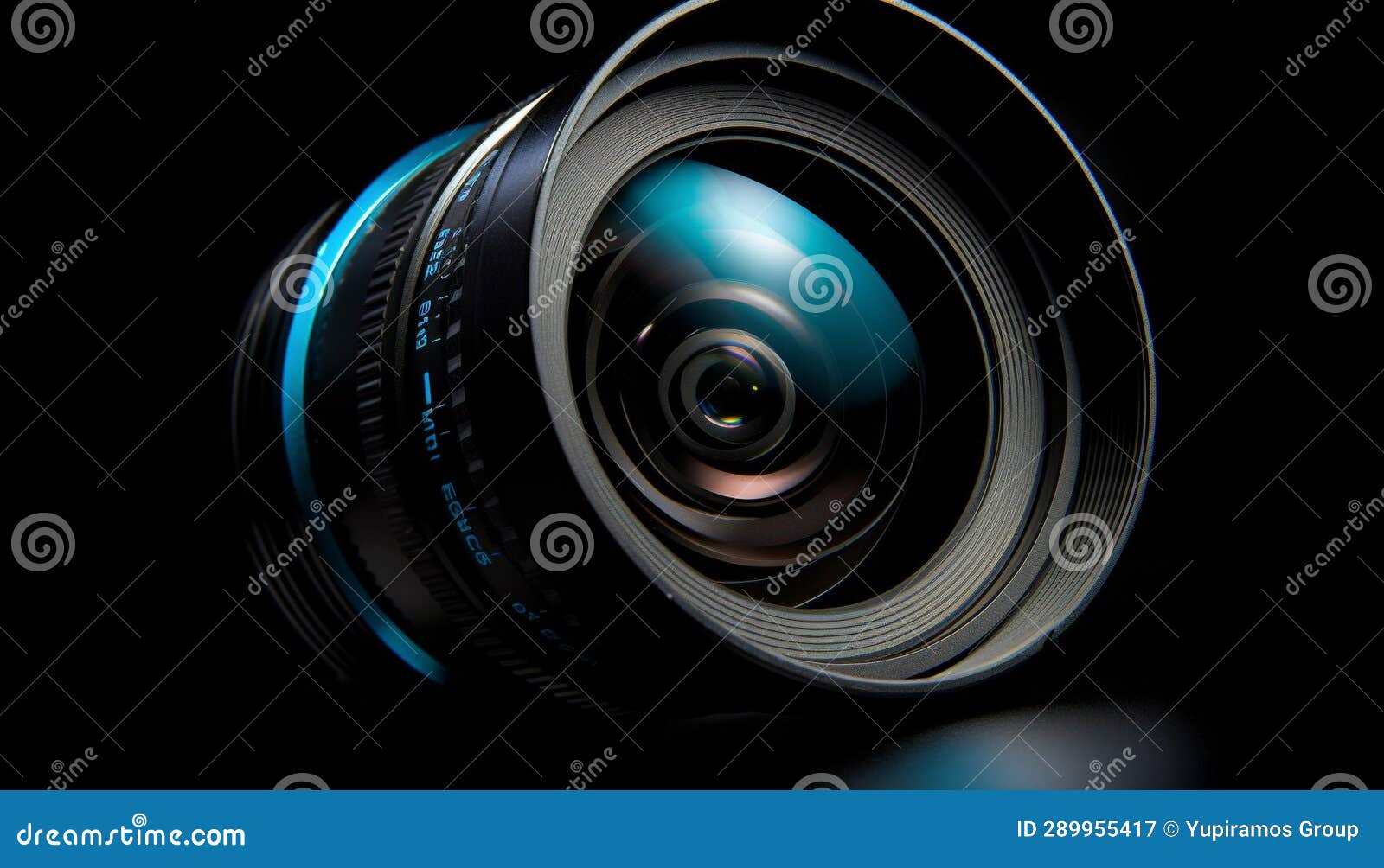 Camera Lens Captures Close Up Image of Shiny Glass Object Generated by ...