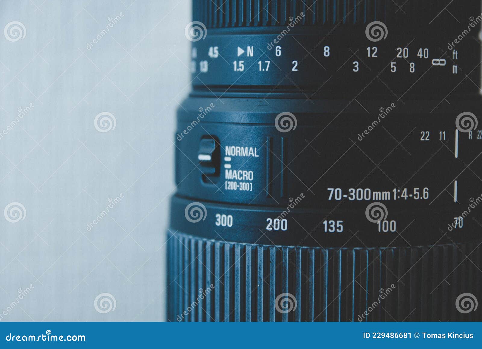 Camera Lens Close Up Marked with Various Numbers. Stock Image - Image ...