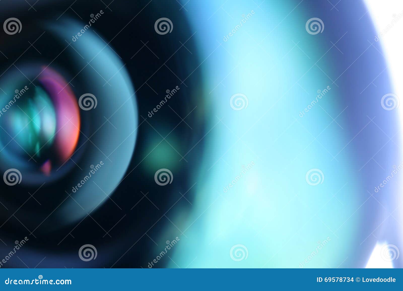 Camera Lens Closeup. Abstract Blue Background Stock Photo - Image of ...