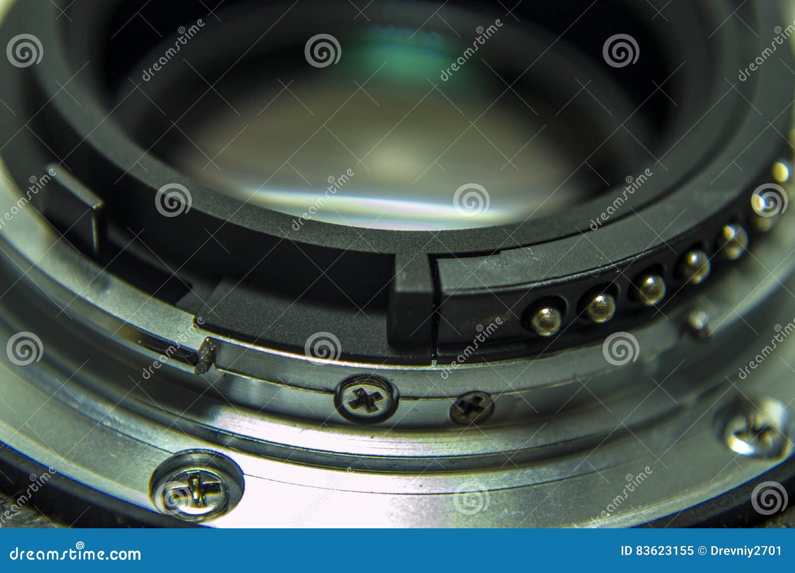 Camera Lens Connector and the Lens for Photo Stock Image - Image of ...