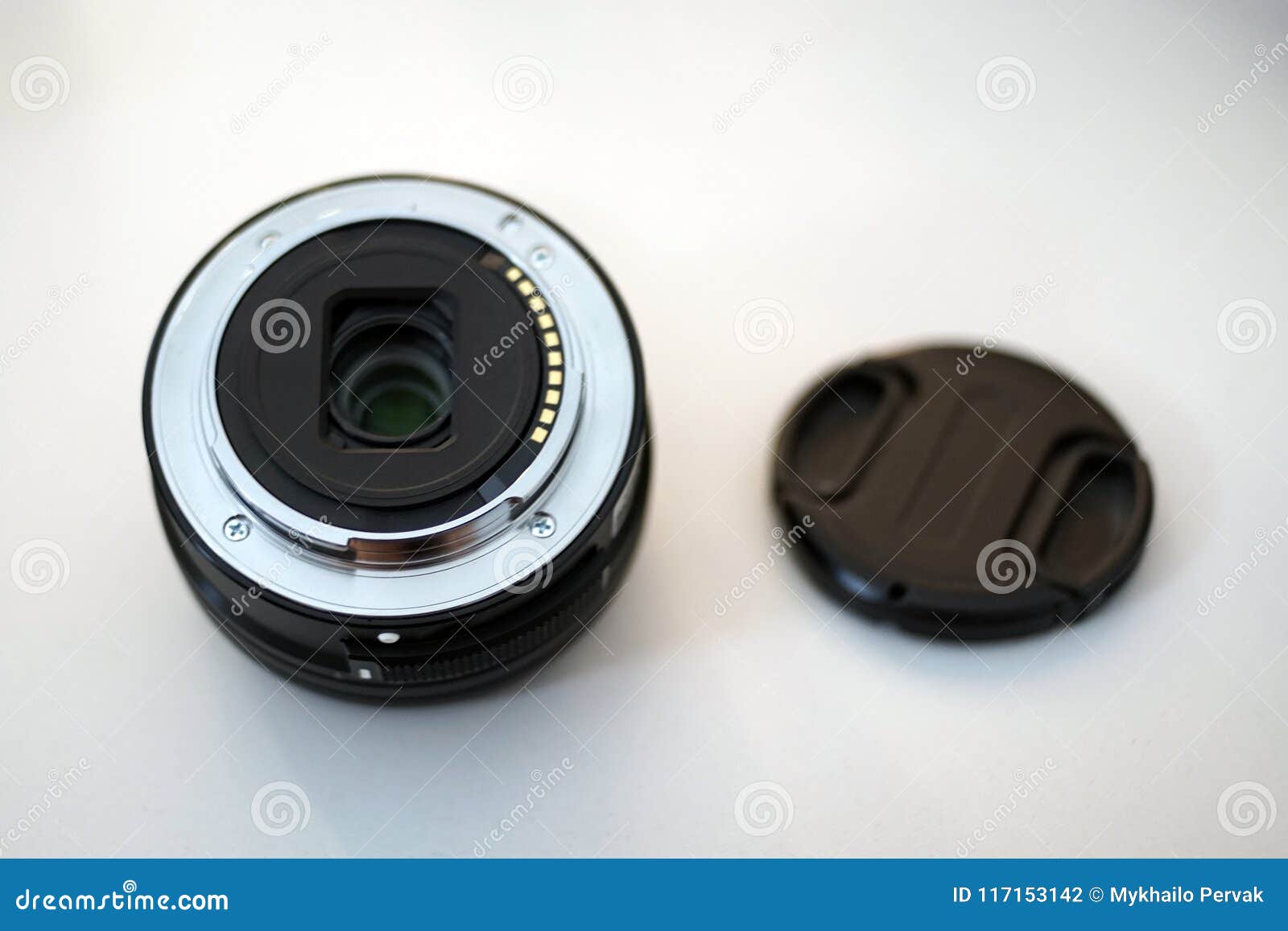 Camera Lens and Cover Cap Back Side Close Up Stock Photo - Image of ...