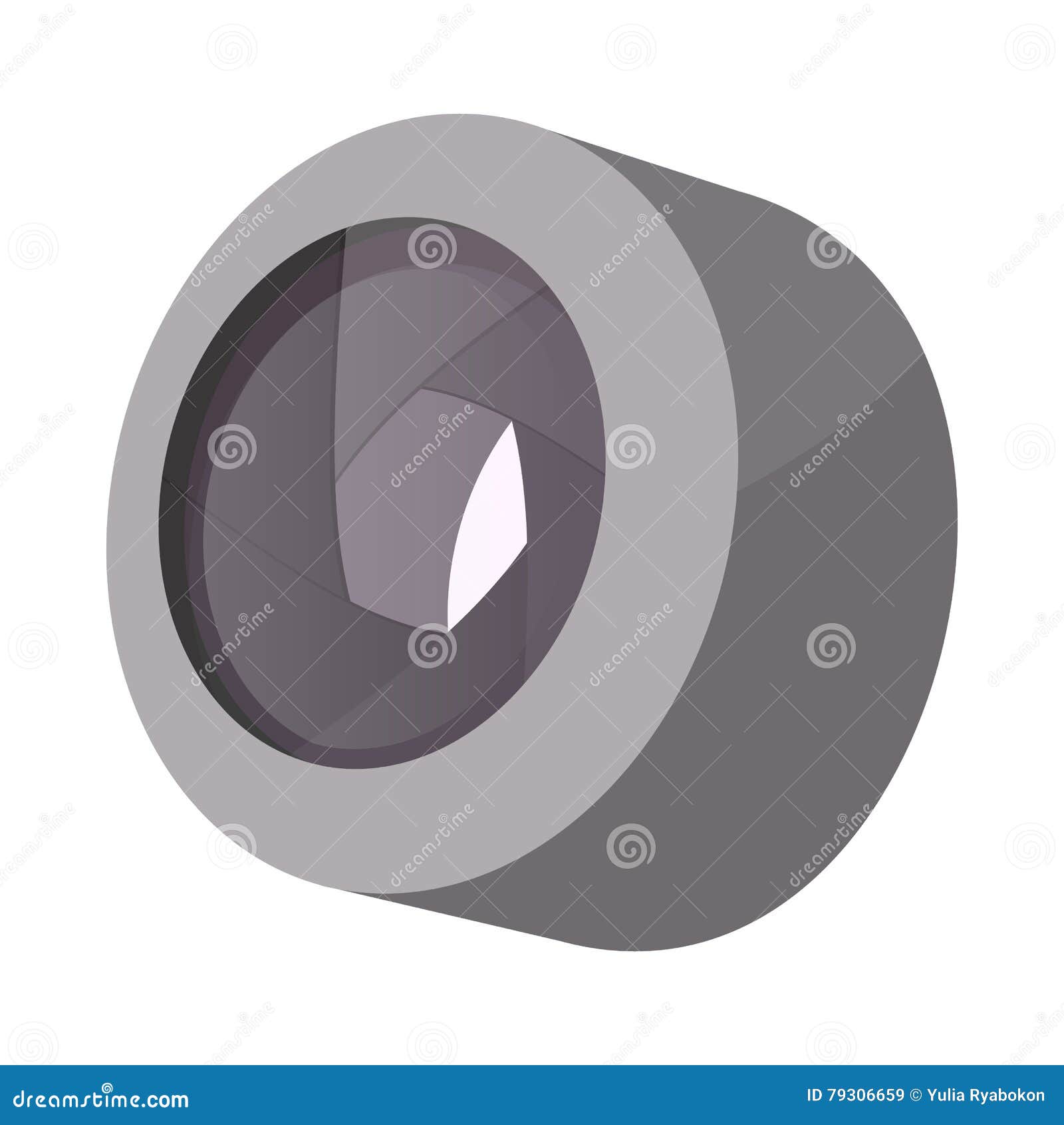 Camera Lens Icon, Cartoon Style Stock Vector - Illustration of ...