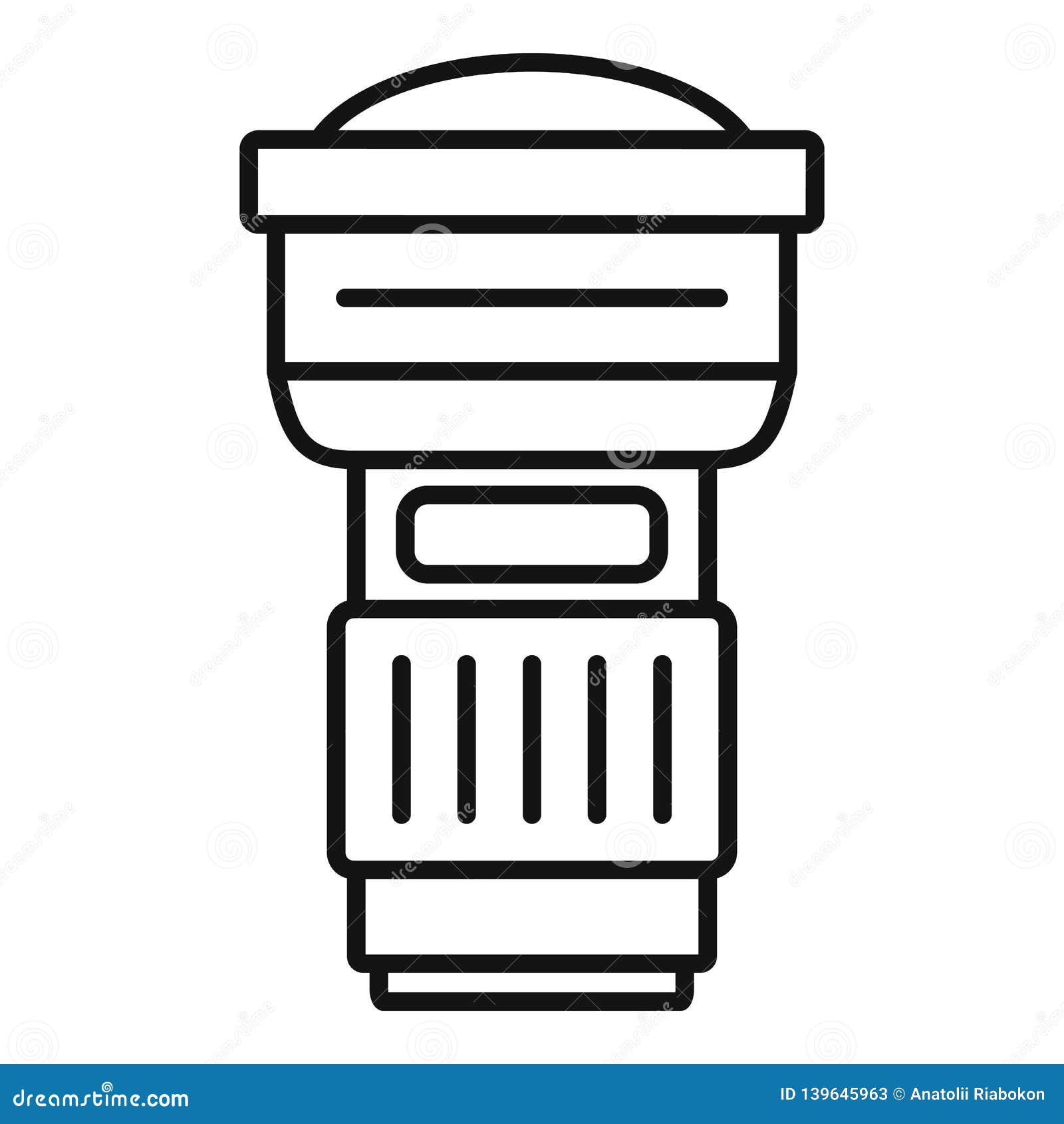 Camera Lens Icon, Outline Style Stock Vector - Illustration of ...