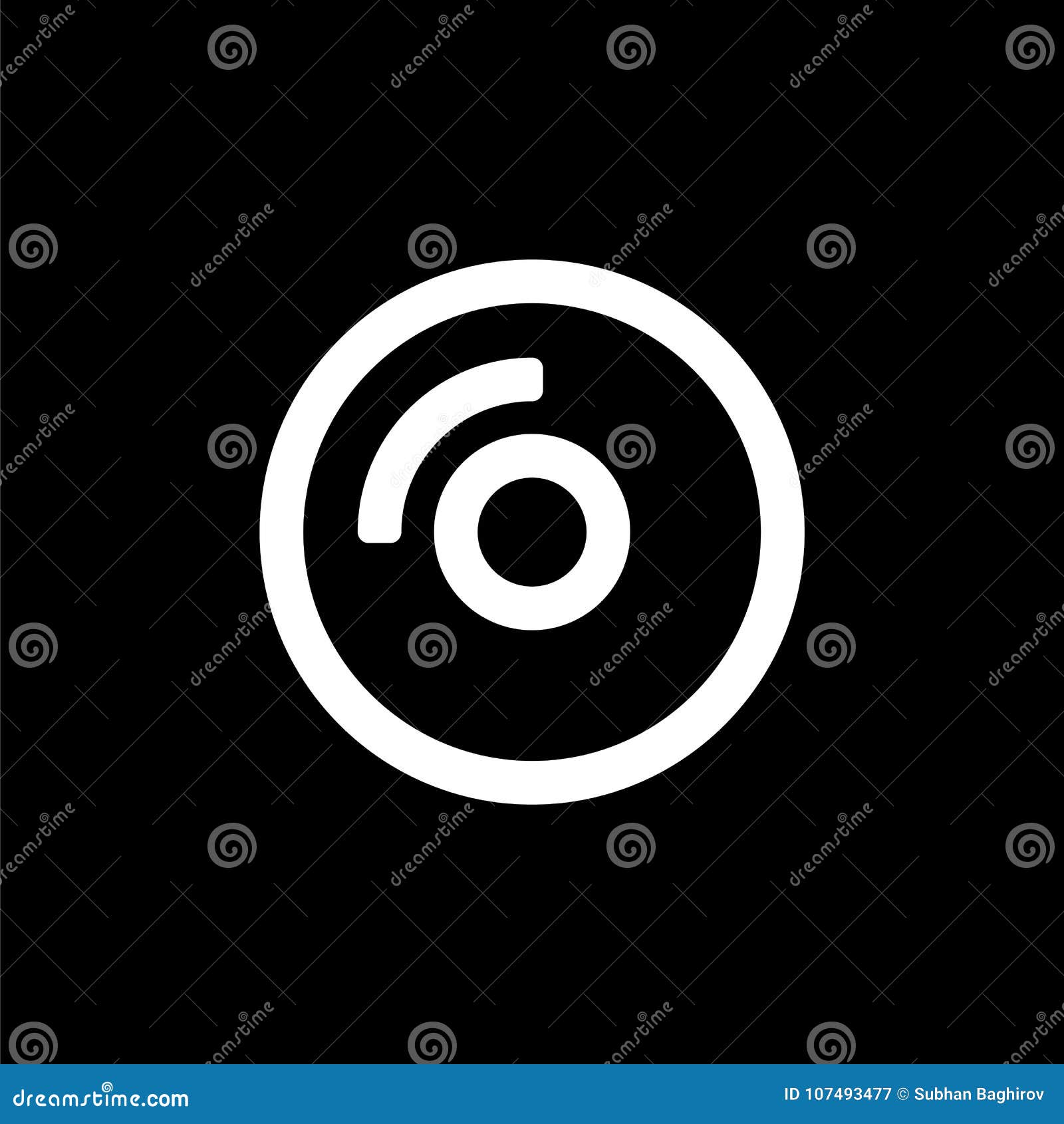 Camera Lens Icon for Simple Flat Style Ui Design Stock Vector ...