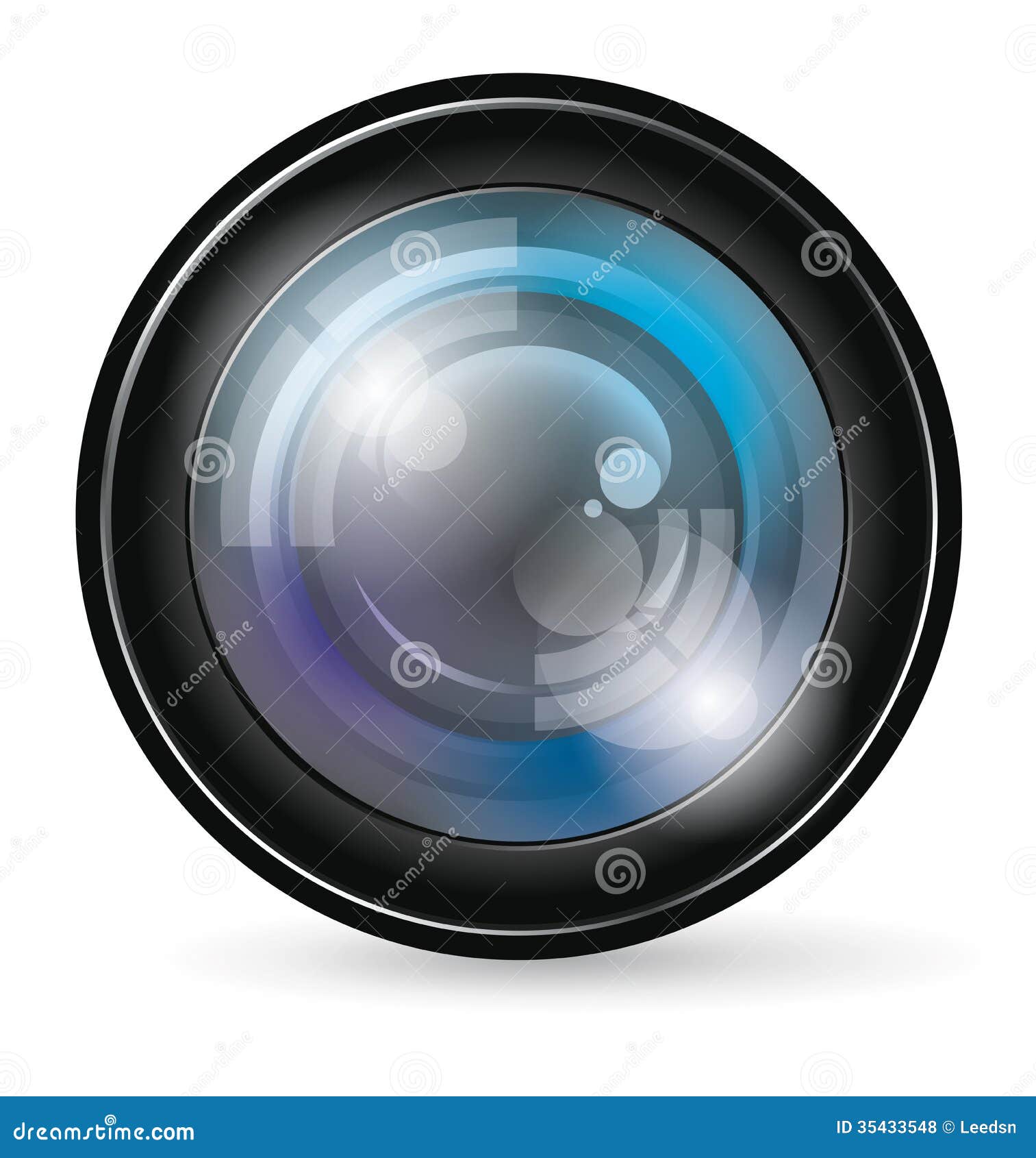 Camera Lens Icon stock vector. Illustration of detailed - 35433548