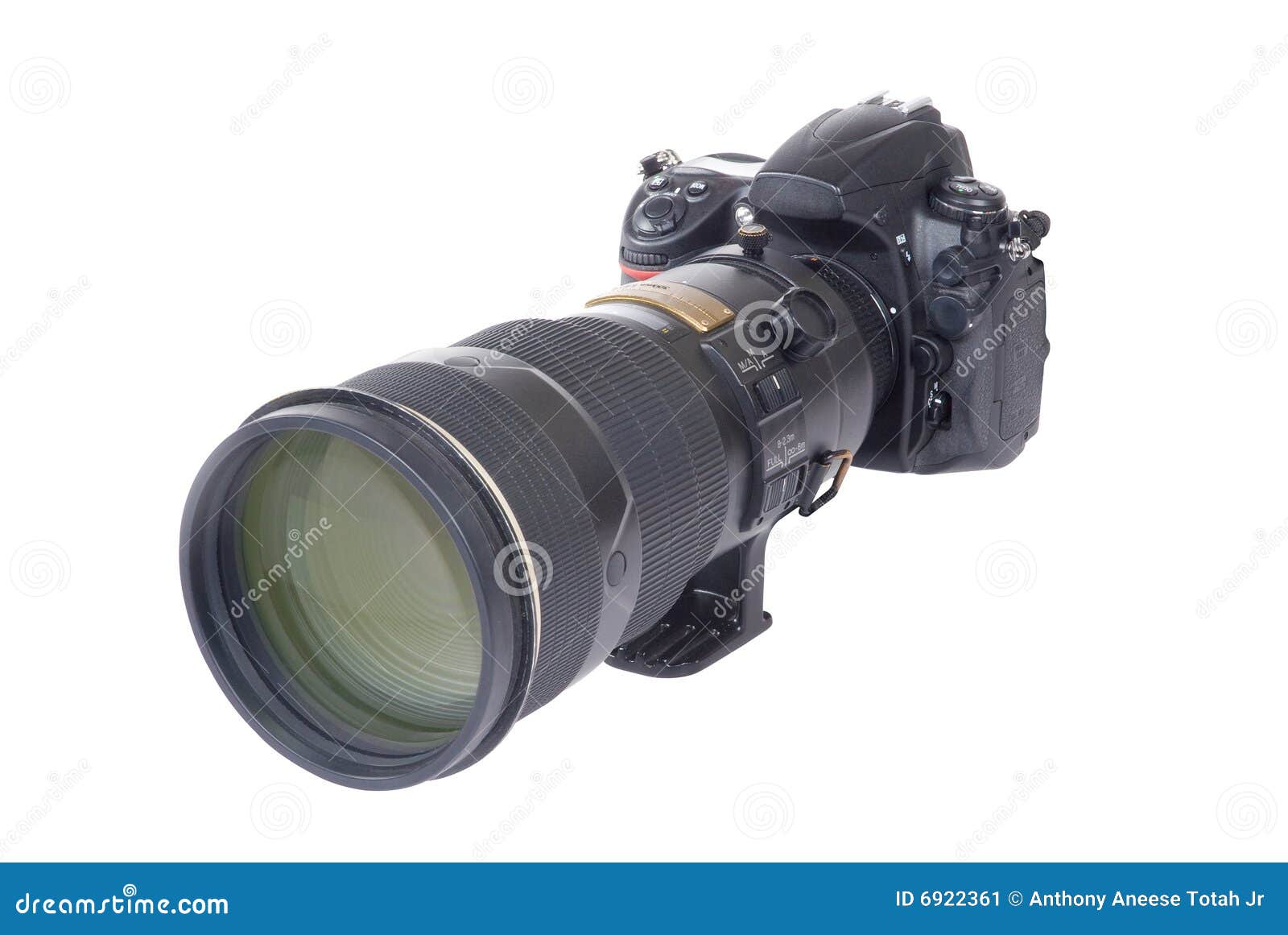 Camera and Lens (isolated) stock image. Image of automatic - 6922361