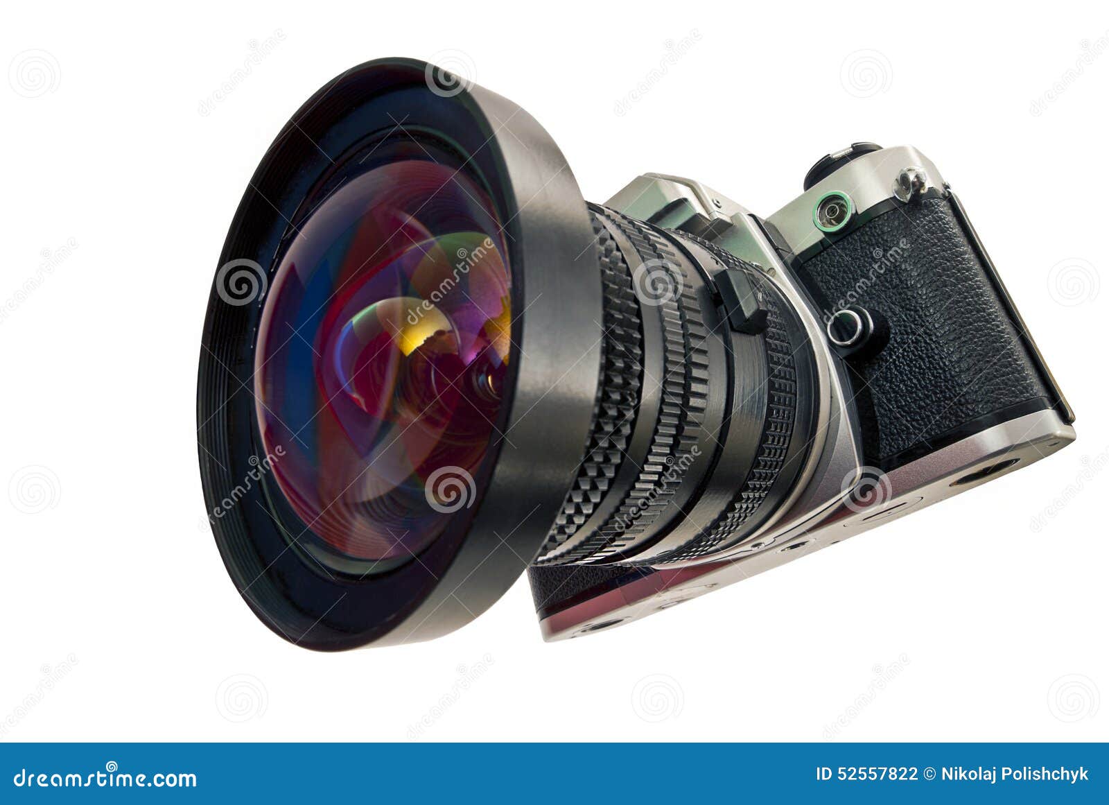 The Camera Lens on an Isolated Background. Stock Photo - Image of ...