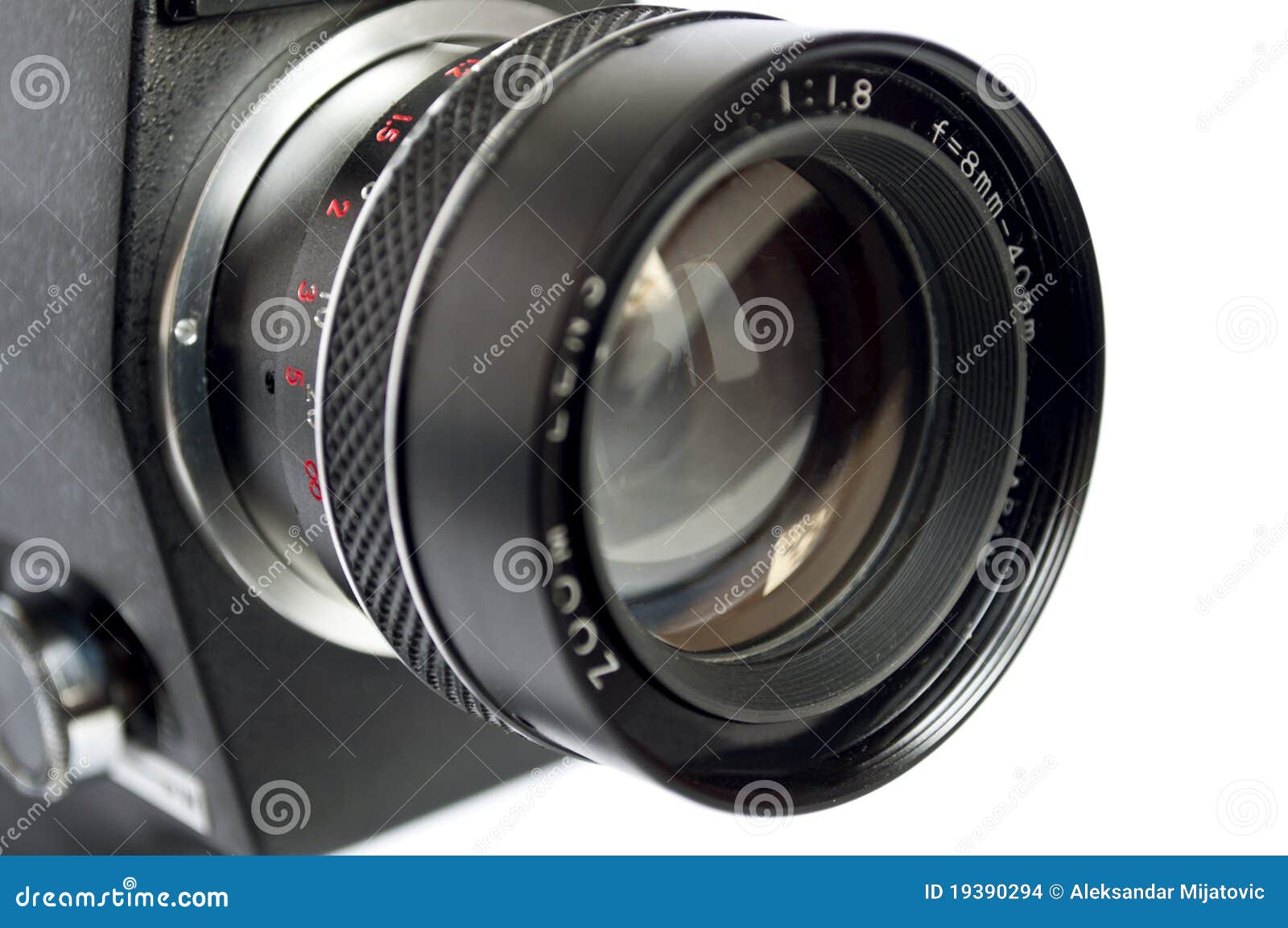 Camera Lens Isolated on White Stock Photo - Image of look, lens: 19390294