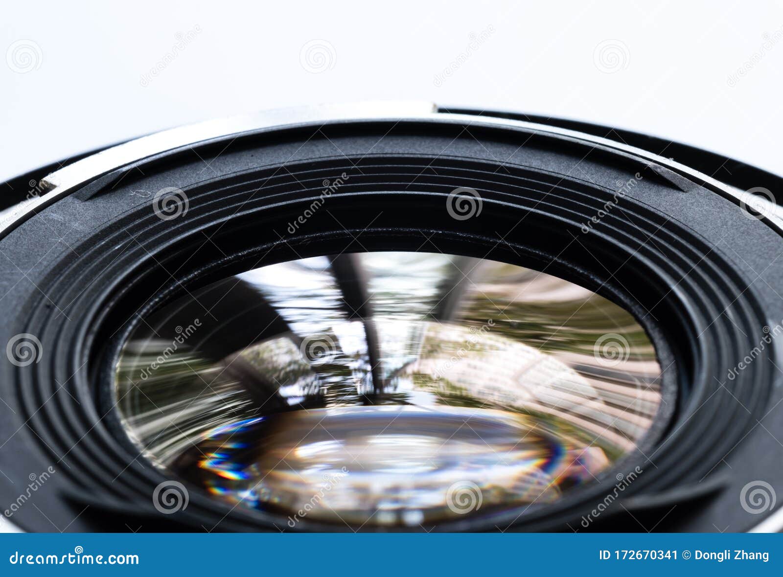 Camera Lens with Lense Reflections Macro Detail View Stock Image ...
